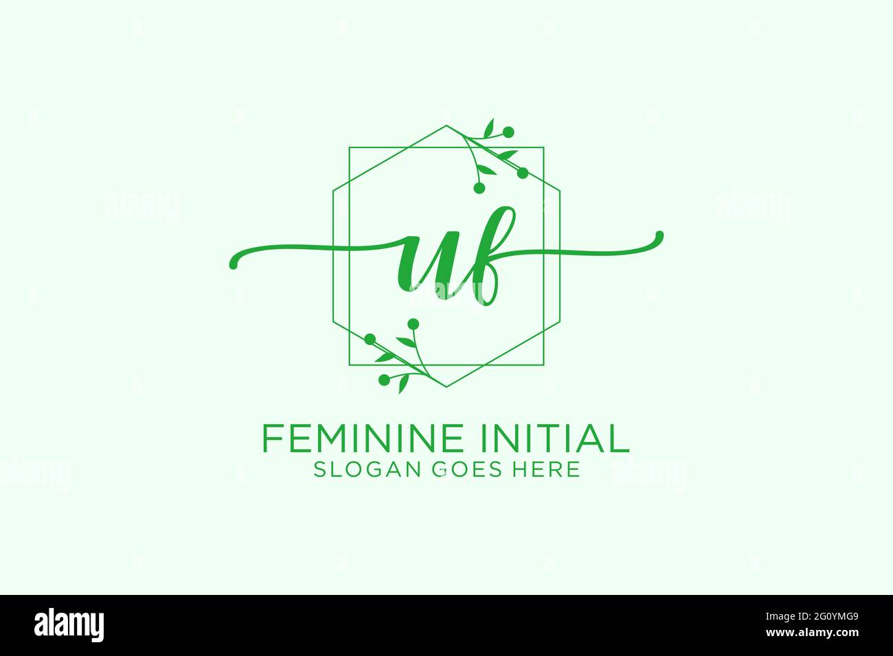 UF beauty monogram and elegant logo design handwriting logo of initial ...