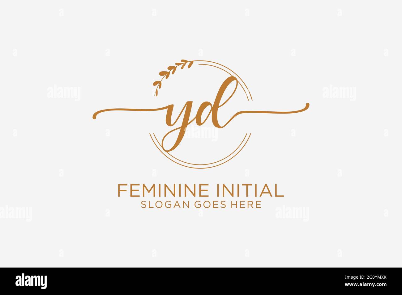 YD beauty monogram and elegant logo design handwriting logo of initial ...
