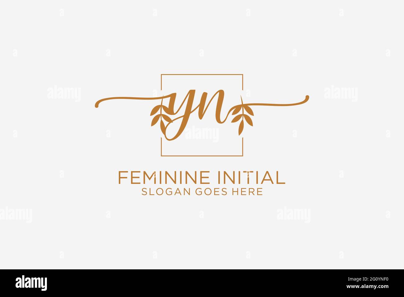 YN beauty monogram and elegant logo design handwriting logo of initial ...