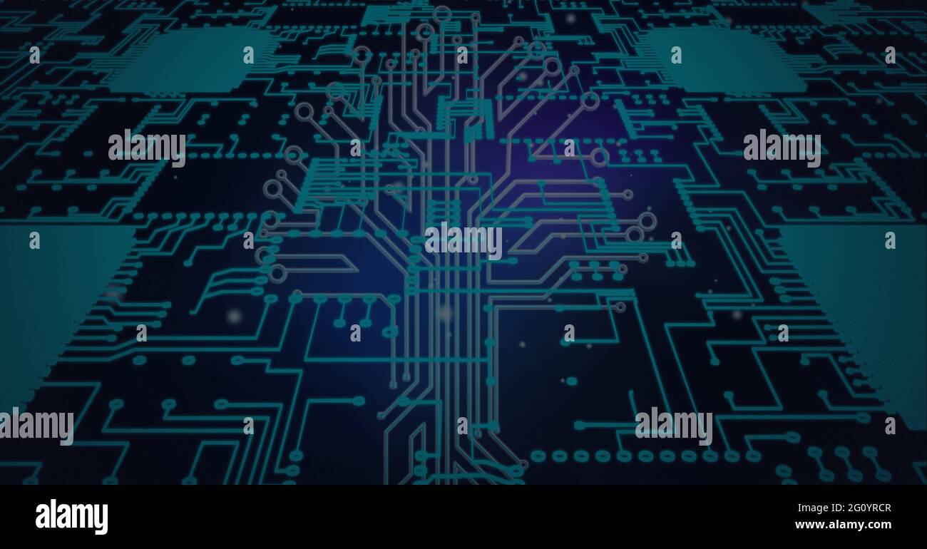 Composition of computer processor and circuit board Stock Photo - Alamy