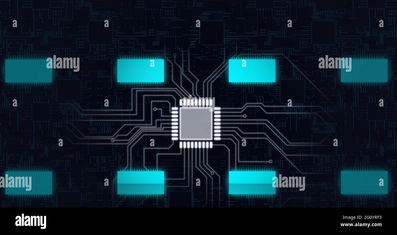 Animation network connections circuit board hi-res stock photography and images - Alamy