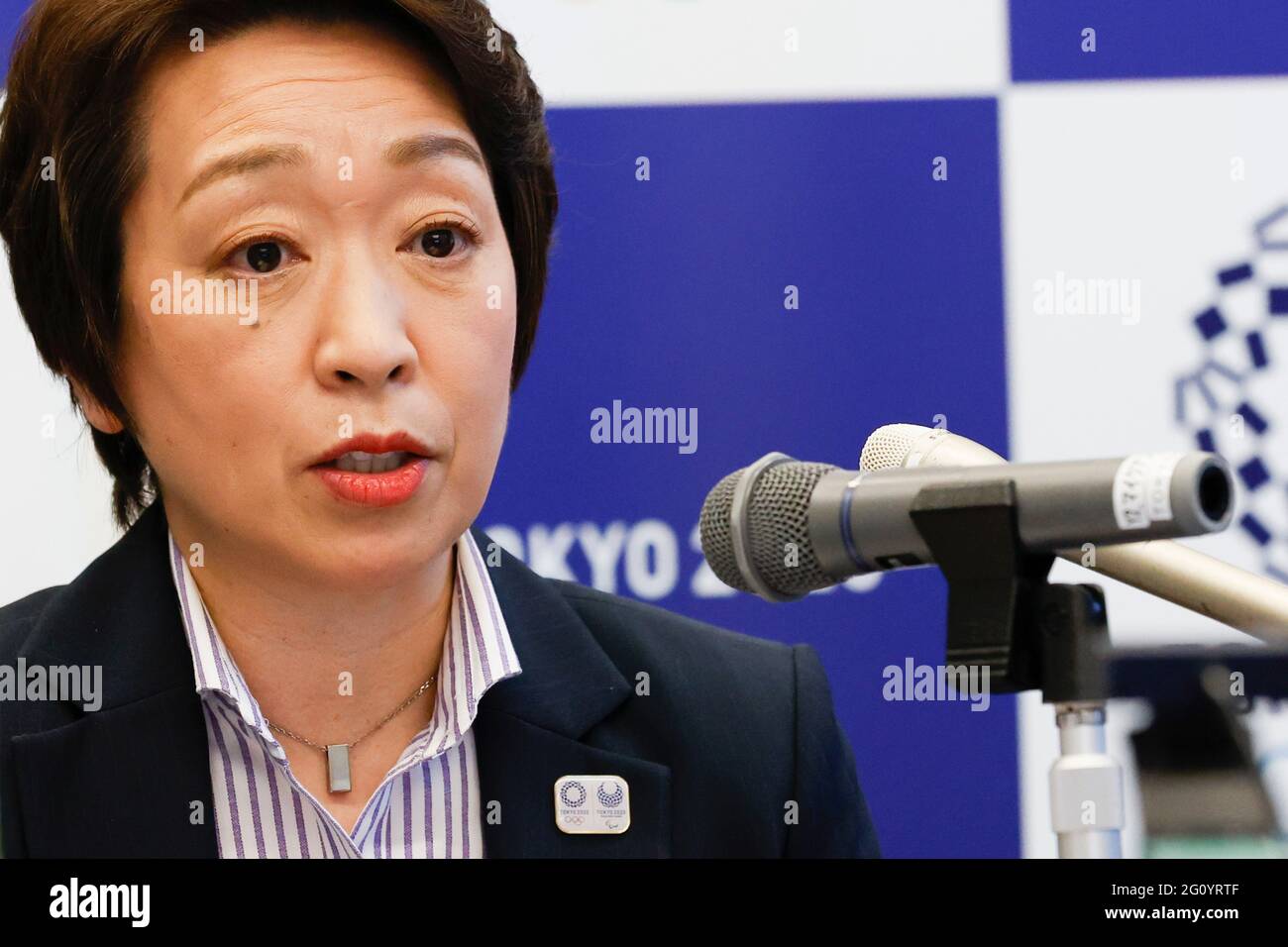 Tokyo, Japan. 4th June, 2021. Tokyo 2020 President Seiko Hashimoto ...