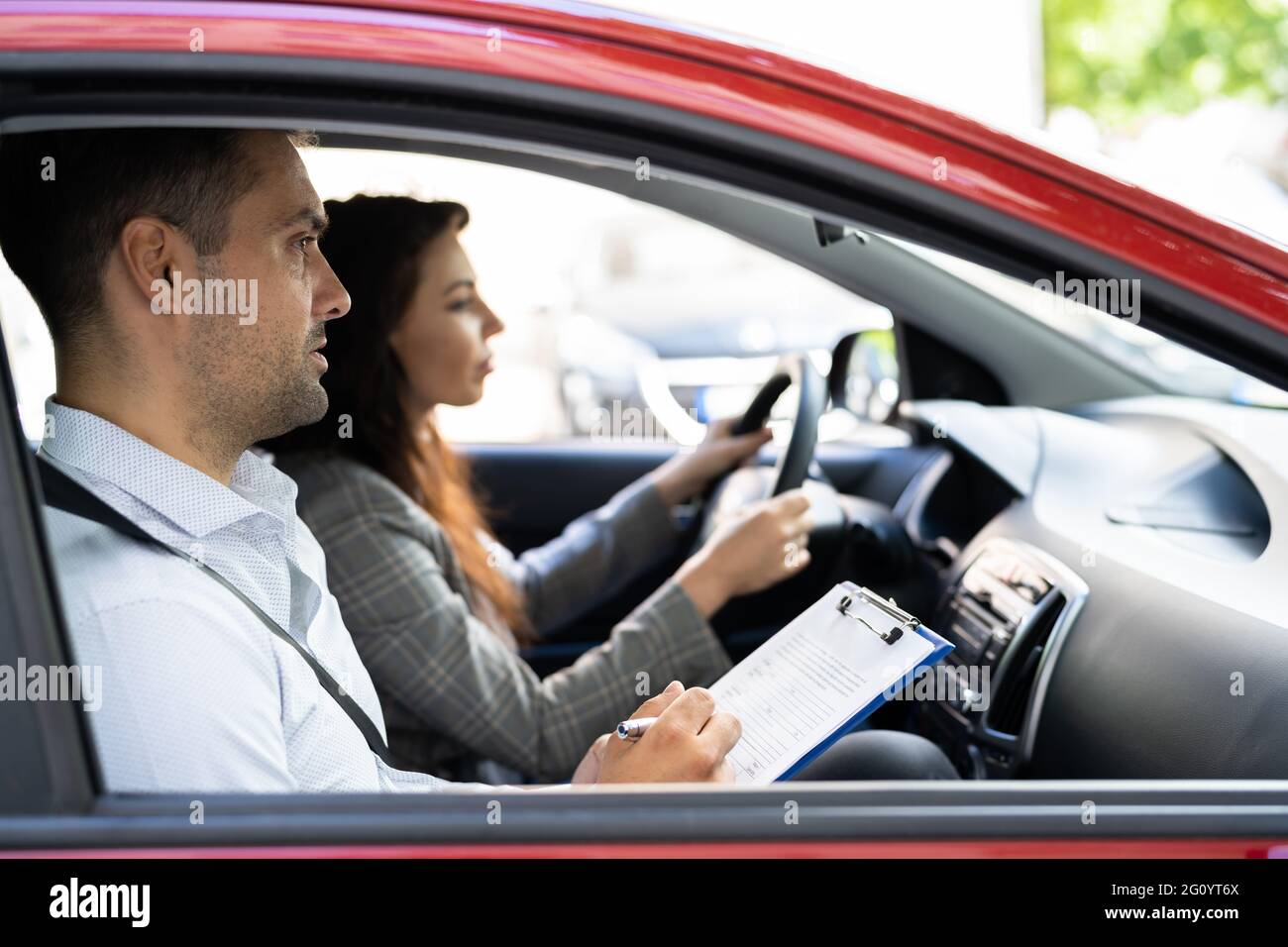 Driving test learner hi-res stock photography and images - Alamy