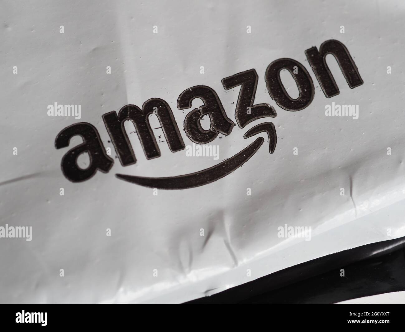 SEATTLE, USA - CIRCA MAY 2021: Amazon sign on packet Stock Photo - Alamy