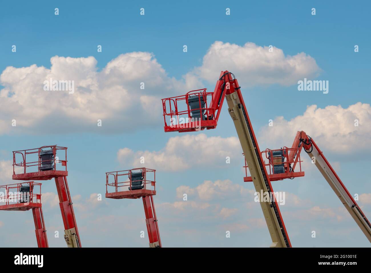 Articulated boom lift. Aerial platform lift. Telescopic boom lift ...