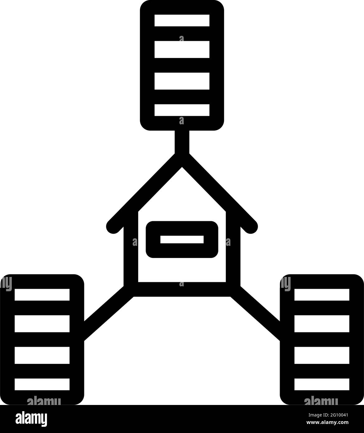 Datacenter Icon Editable Bold Outline Design Vector Illustration Stock Vector Image And Art Alamy