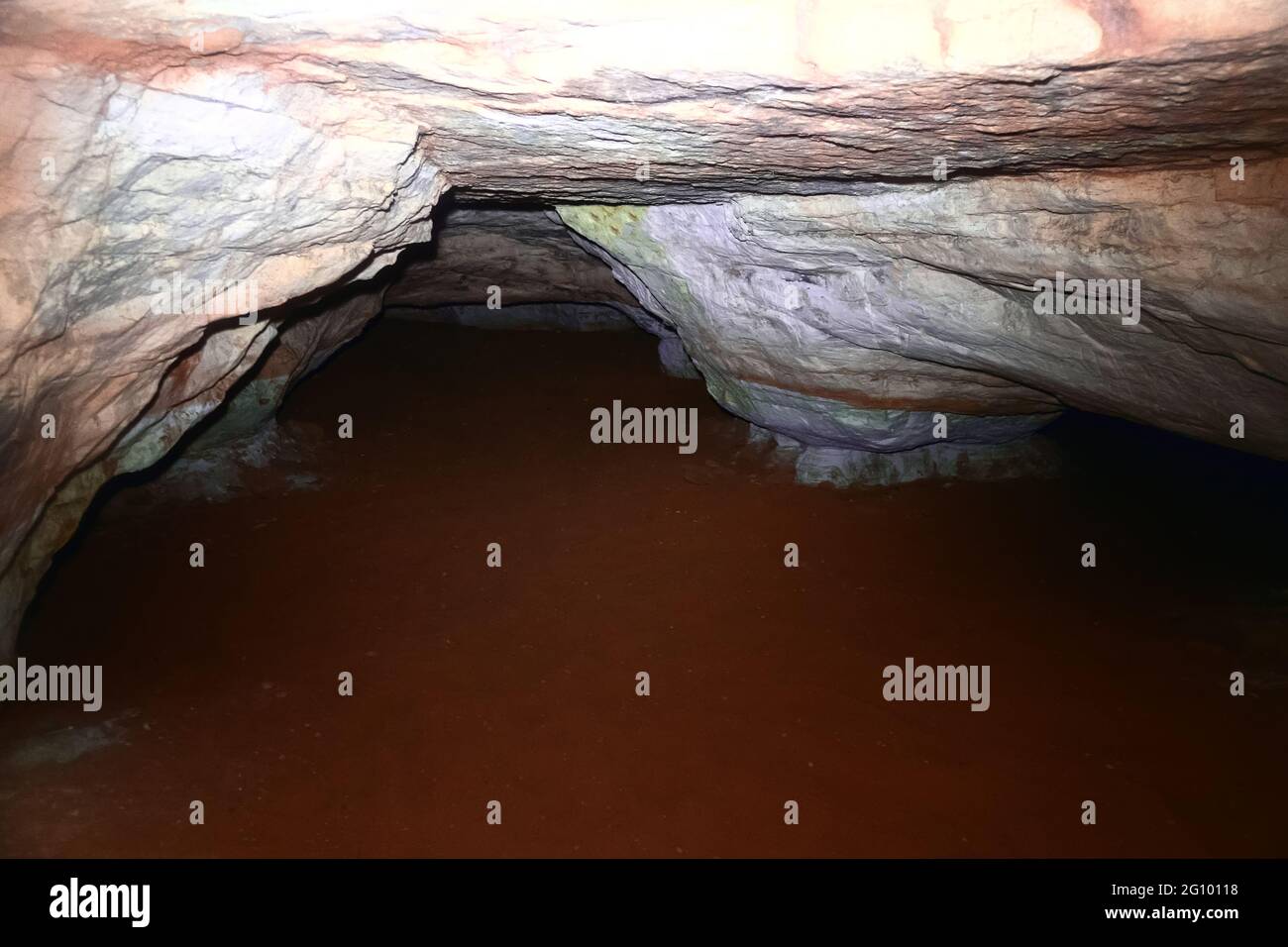 artificial cave under earth journey. wild cave, forgotten passages deep ...