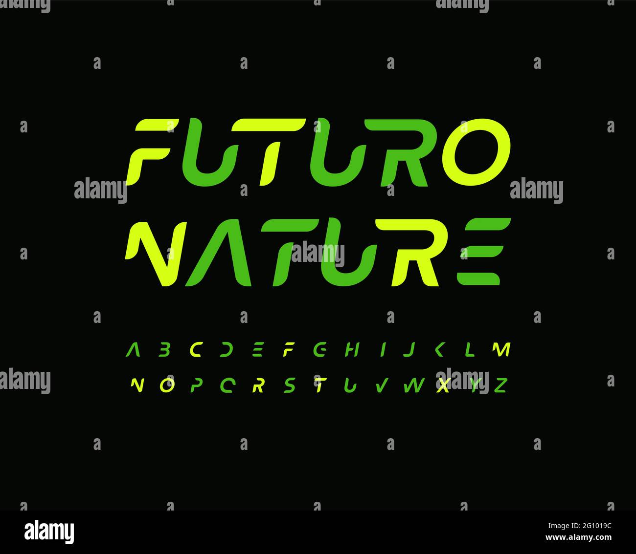 Futuro alphabet letter font. Modern technology logo typography. Minimal ...