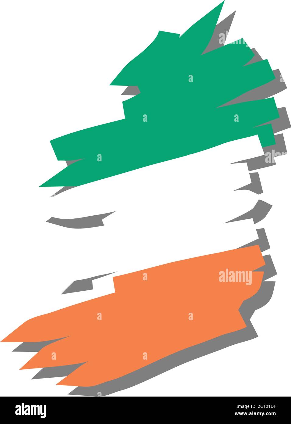 Vector illustration of Ireland, map and flag Stock Vector Image & Art ...