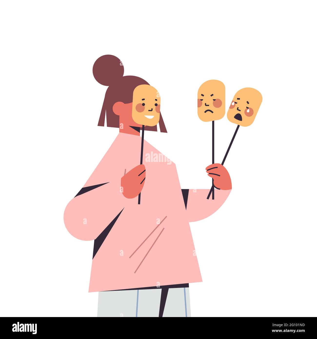 Changing emotions emotion emotional Stock Vector Images - Alamy