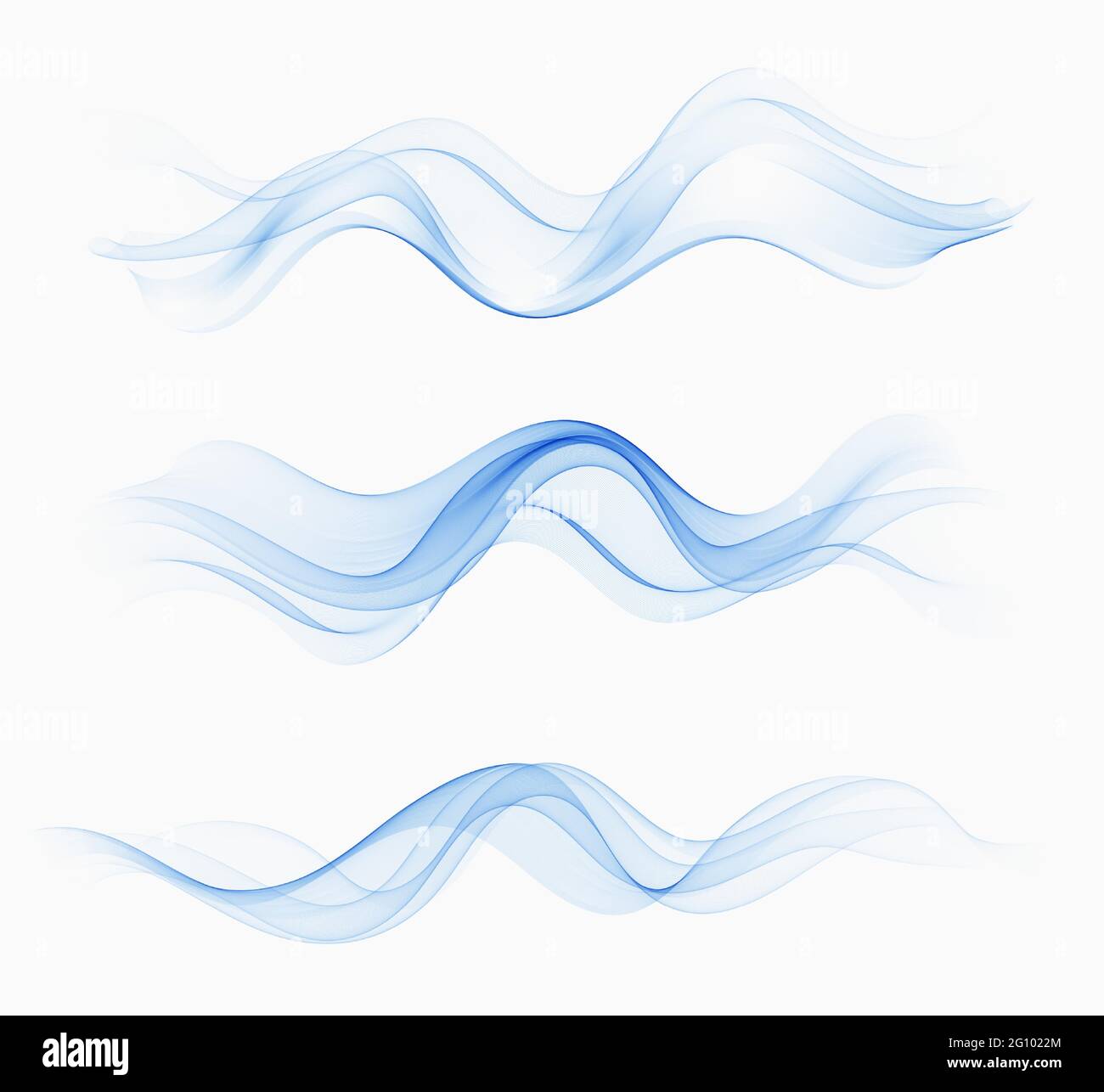 Transparent abstract waves of water.Vector set with abstract waves ...