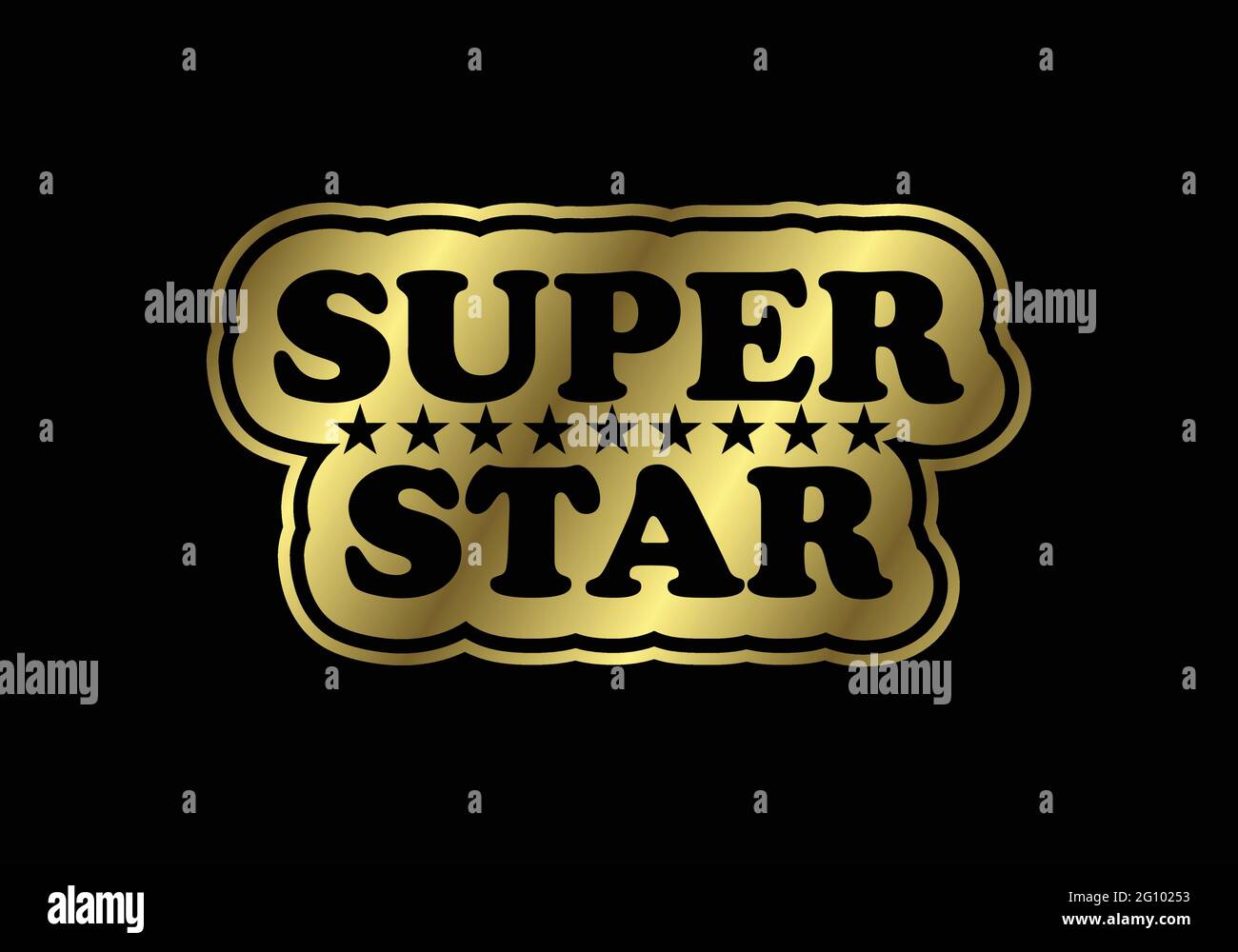 Golden Super Star Text Logo Sign Symbol Stock Vector Image & Art - Alamy