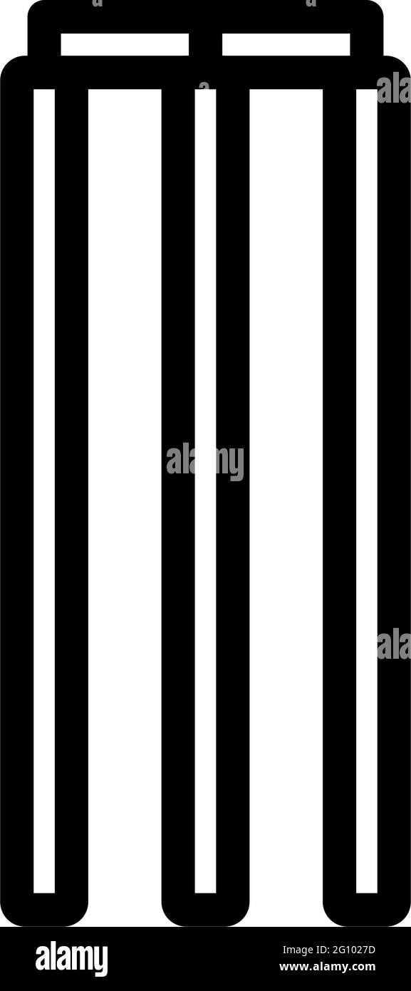 Cricket Wicket Icon. Editable Bold Outline Design. Vector Illustration ...