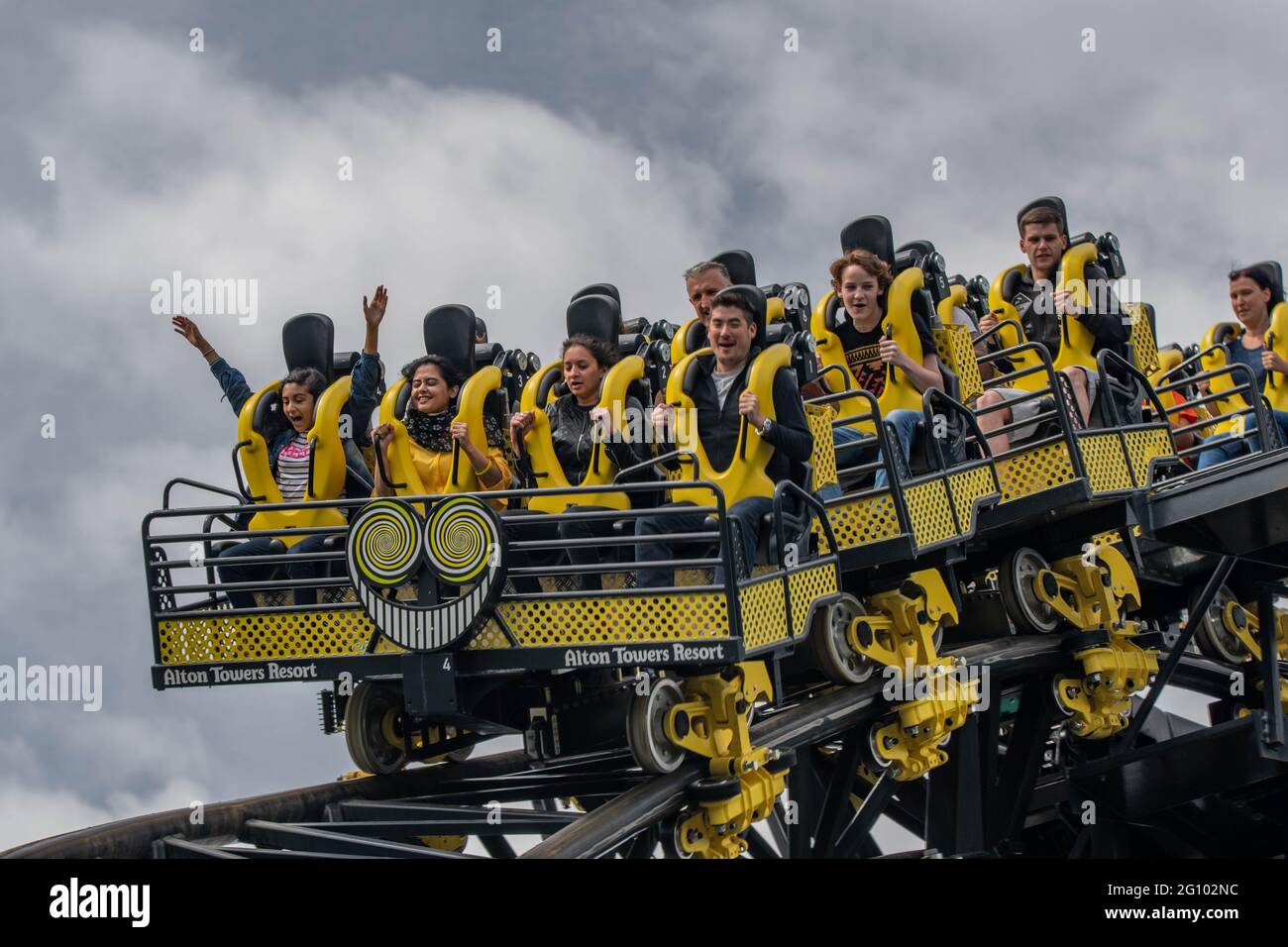 The Smiler World Record Breaking 14 Inversion Rollercoaster at Alton ...
