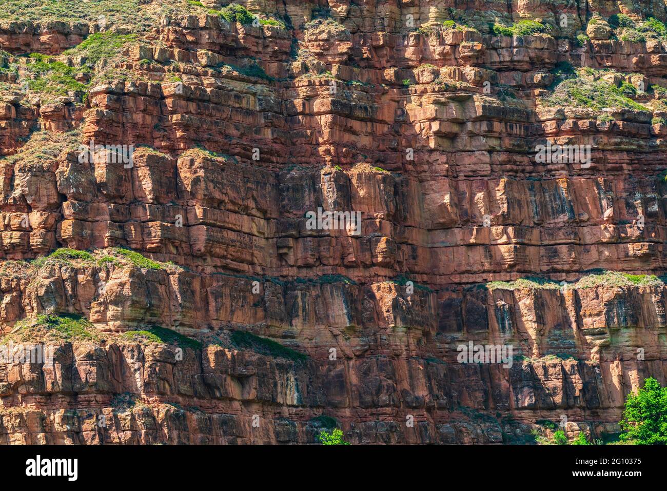 Rock layers in nature reserve Stock Photo - Alamy