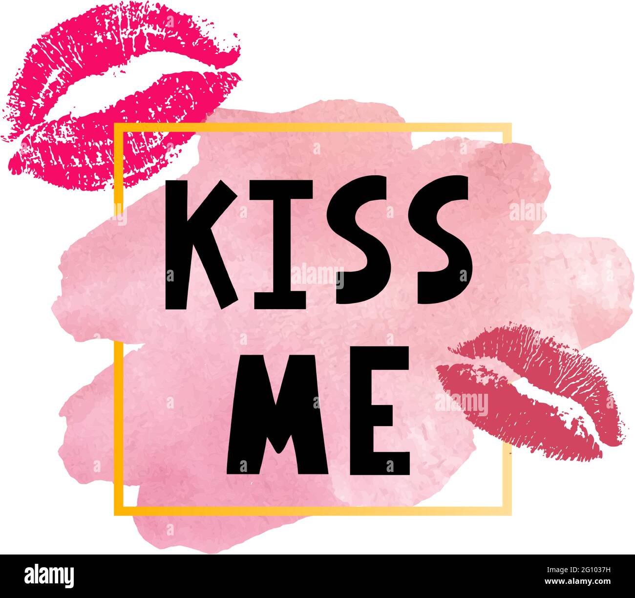 kiss me hand lettering scalable and editable vector Stock Vector Image ...