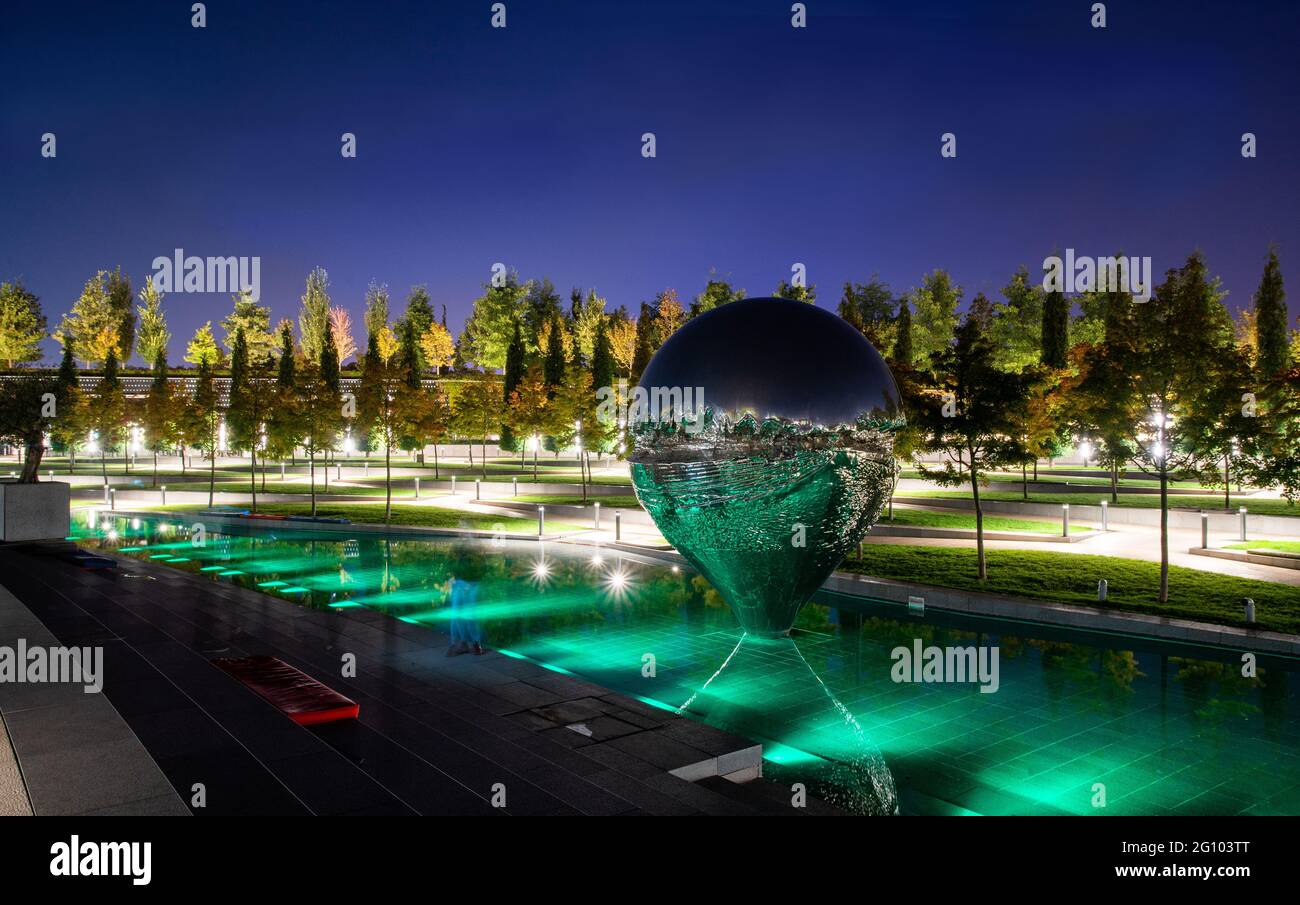 10-22-2021 Krasnodar. Russia.Idyllic sunset scene of park Krasnodar ...