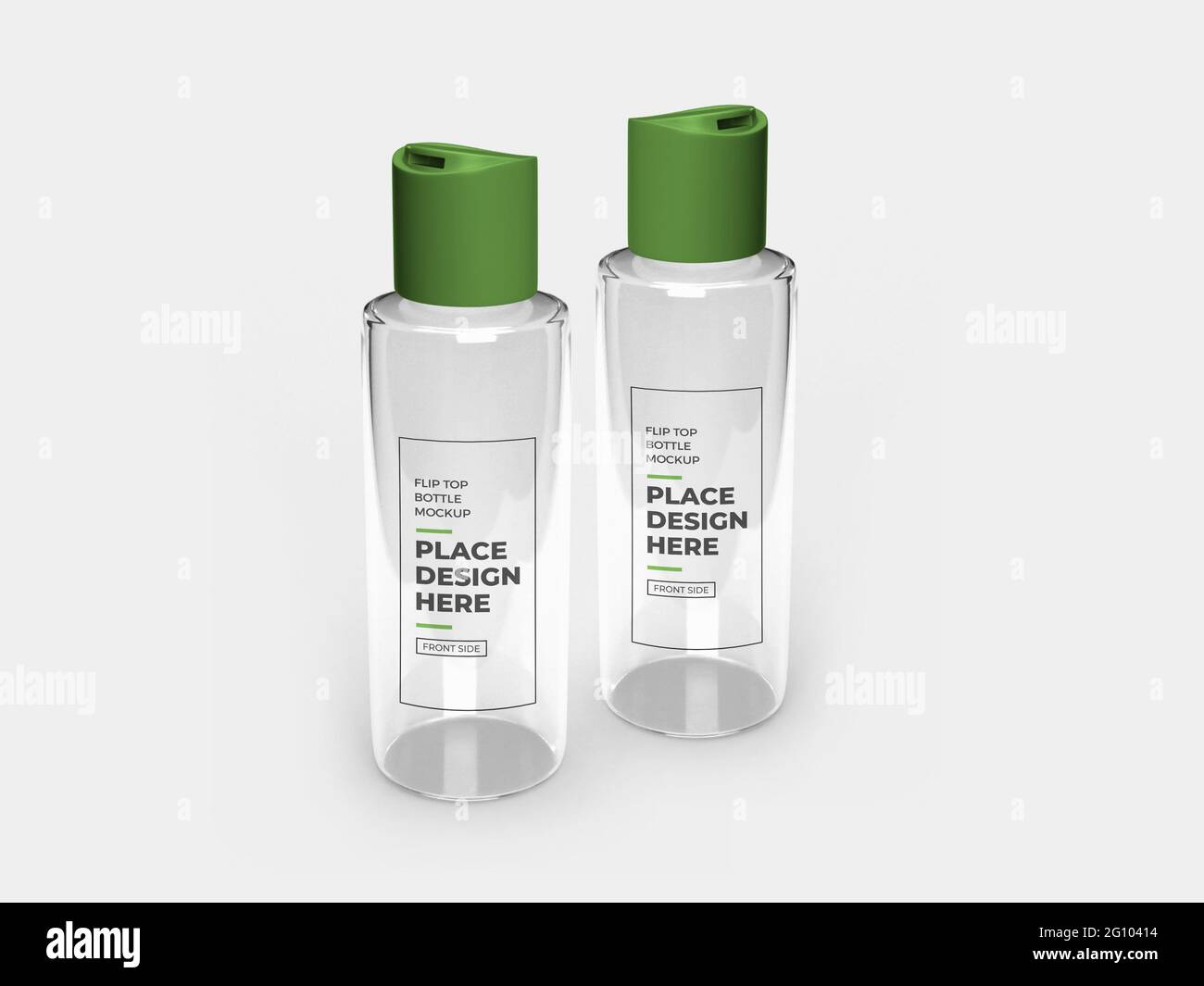 Flip Top Bottle 3D Illustration Mockup Scene on Isolated Background ...
