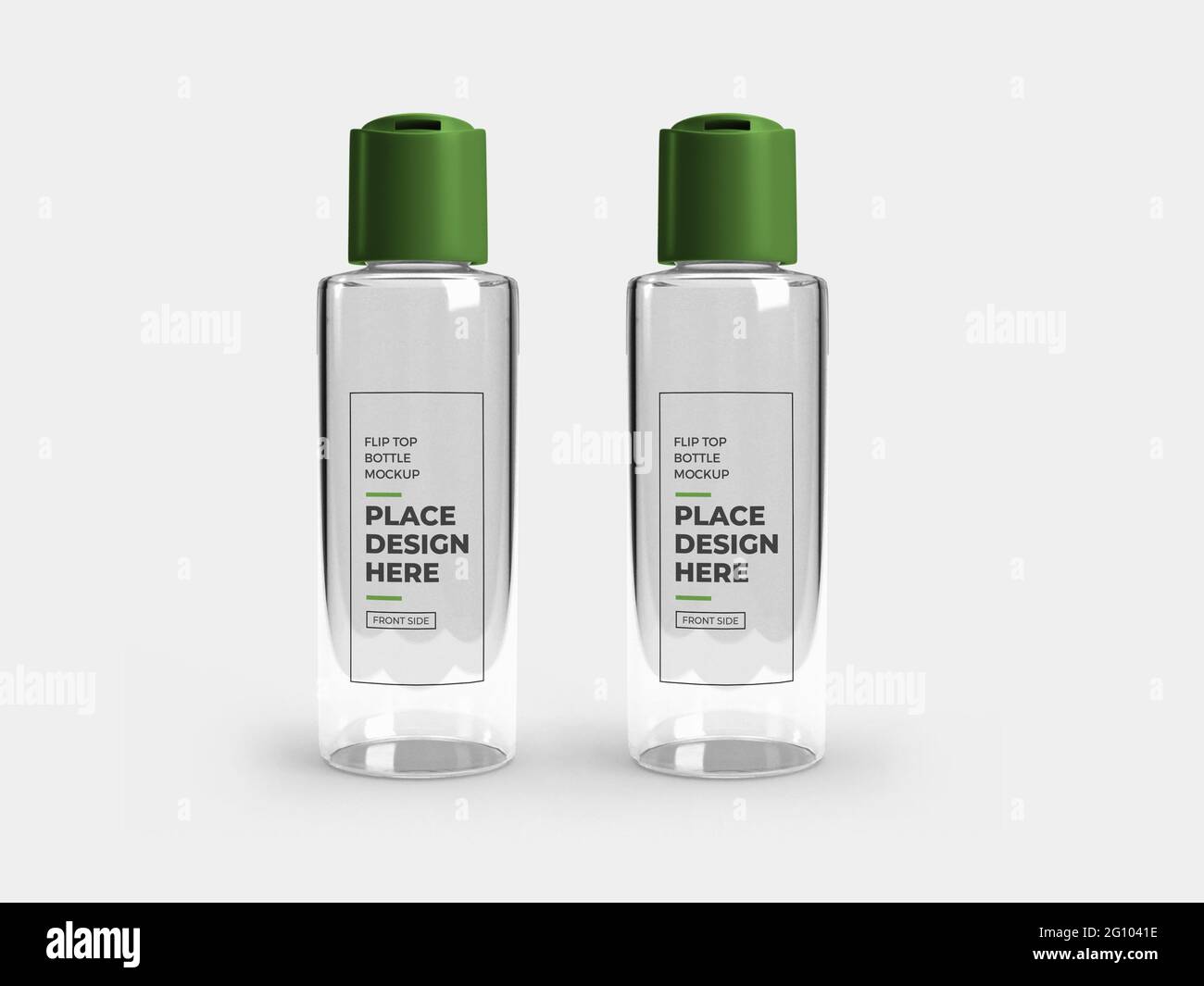 Flip Top Bottle 3D Illustration Mockup Scene on Isolated Background ...
