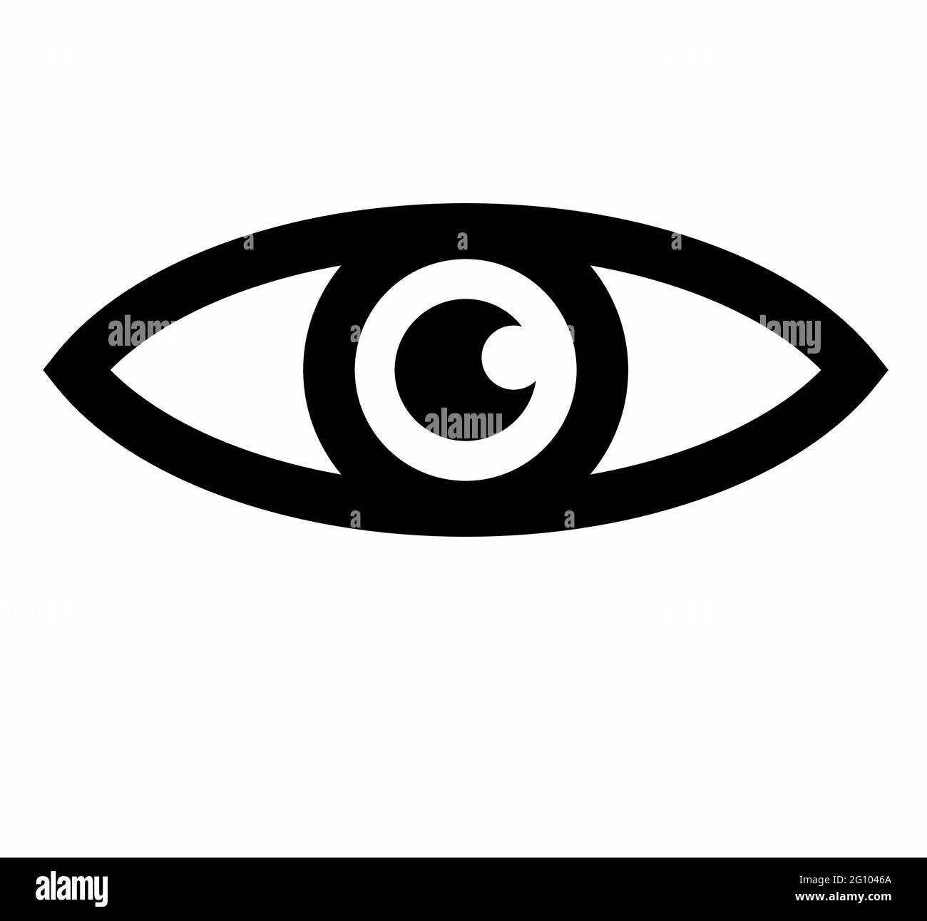 Eye Retina Scan Or Optometry Eye Exam Line Art Icon Sign For Medical Apps Websites Banners Or