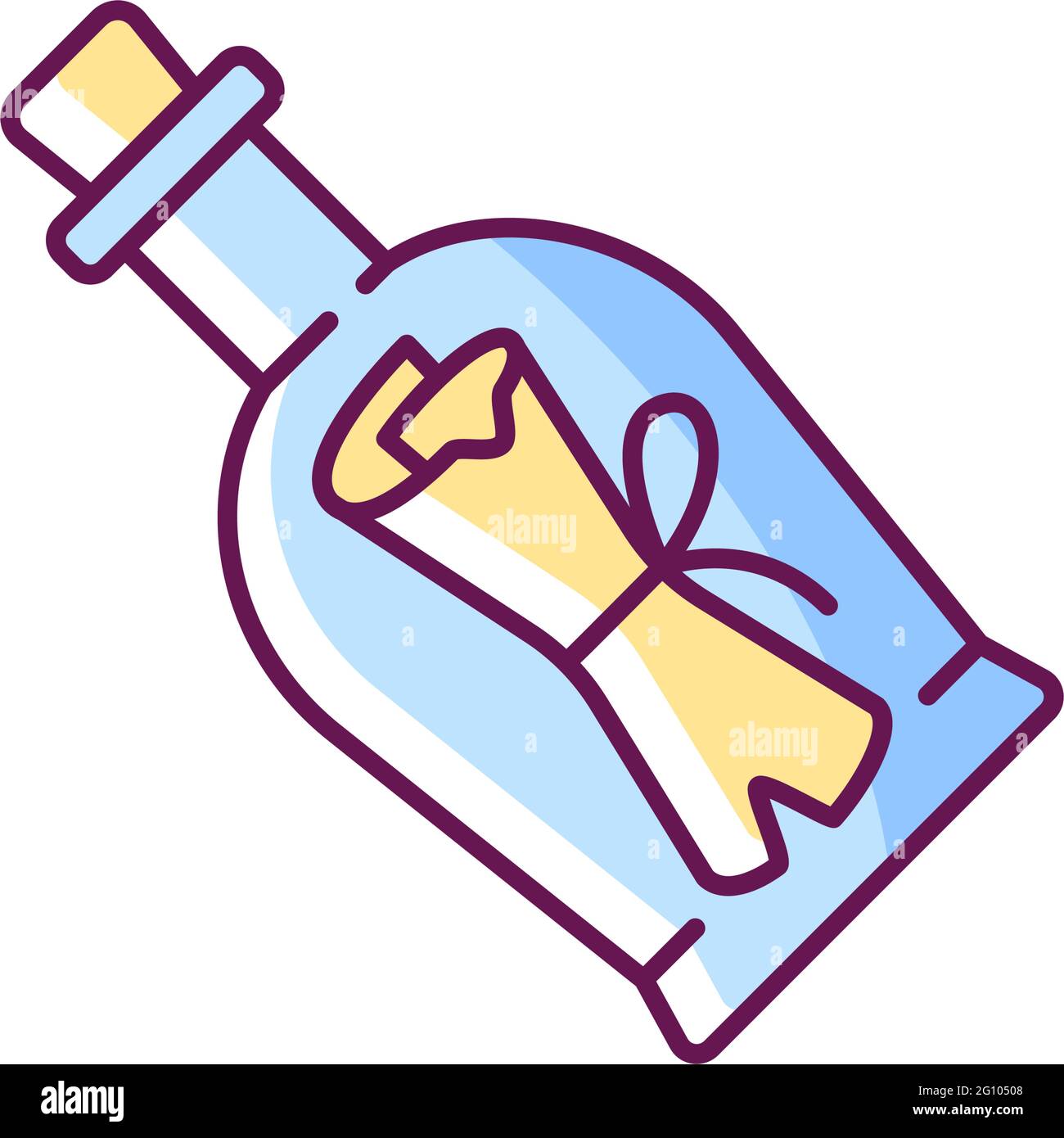 Cartoon message in bottle hi-res stock photography and images - Alamy