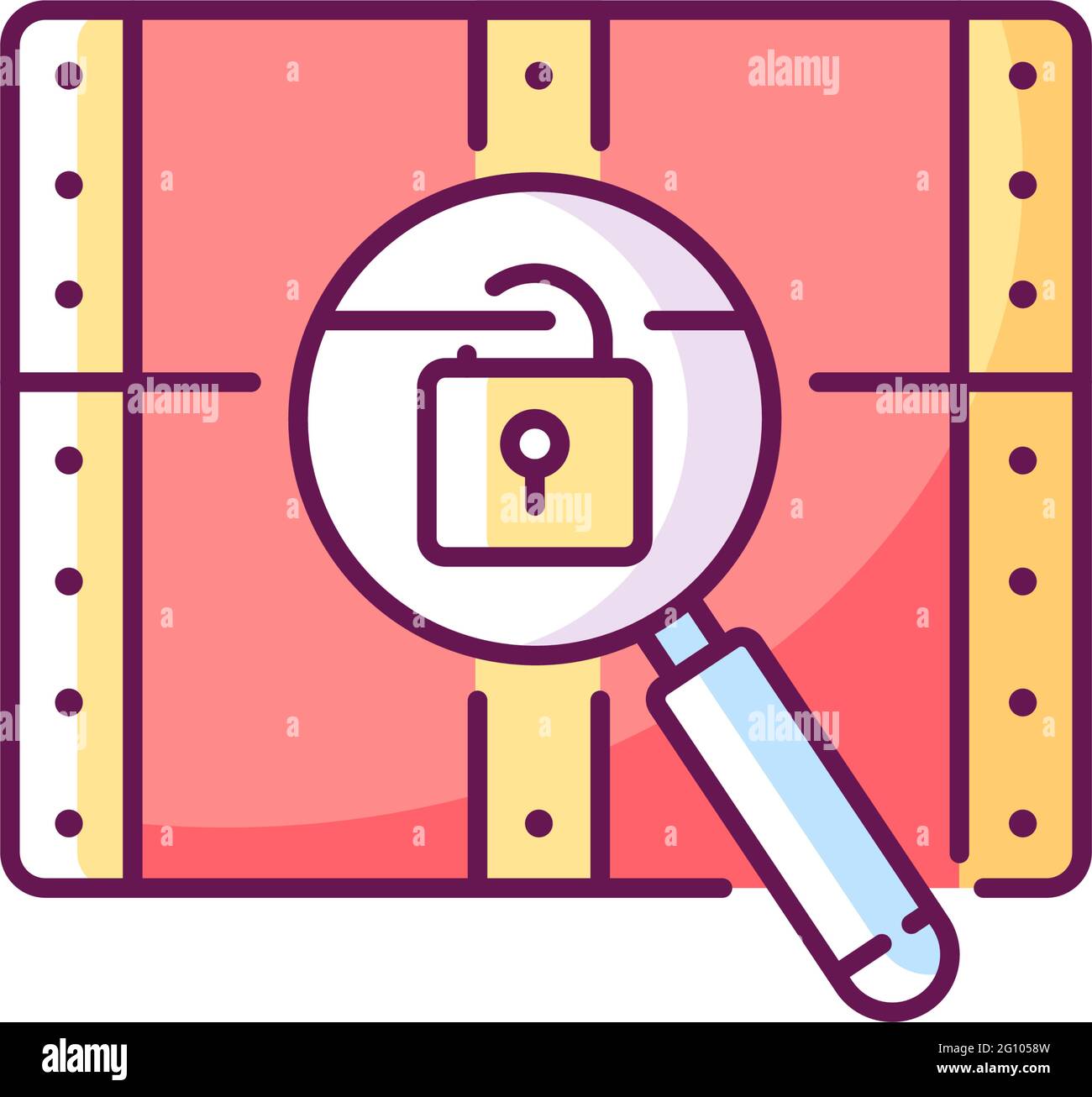 Chest with lock RGB color icon Stock Vector Image & Art - Alamy