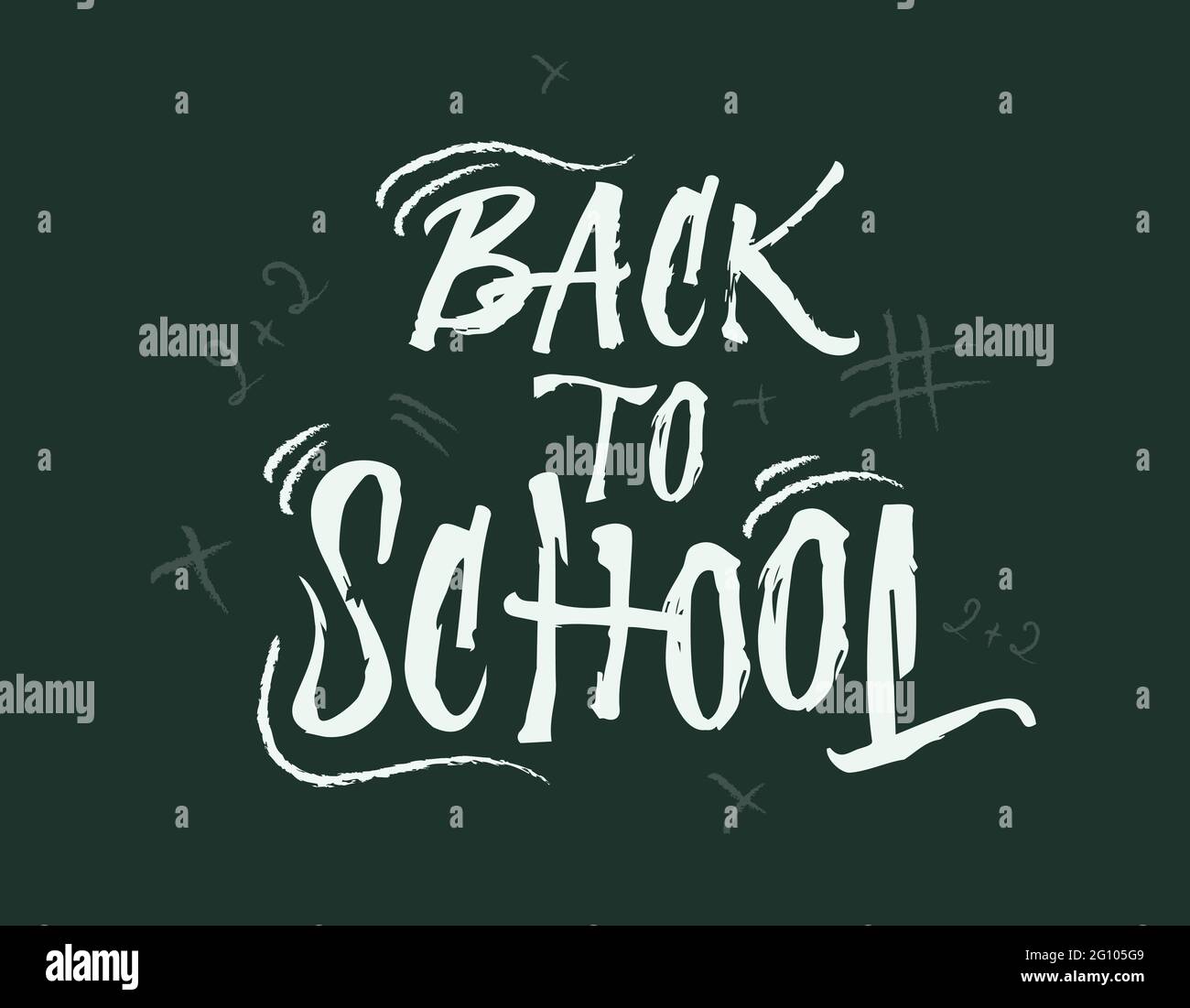 Back to school hand drawn calligraphy. Lettering in flat style Stock ...