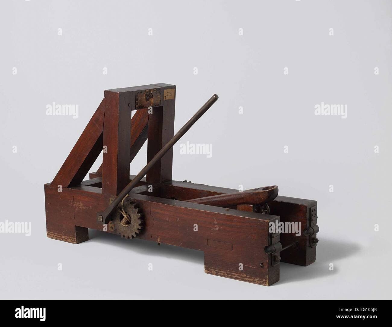 Model of a Ballista. Working model of a slingshot. The body is a ...