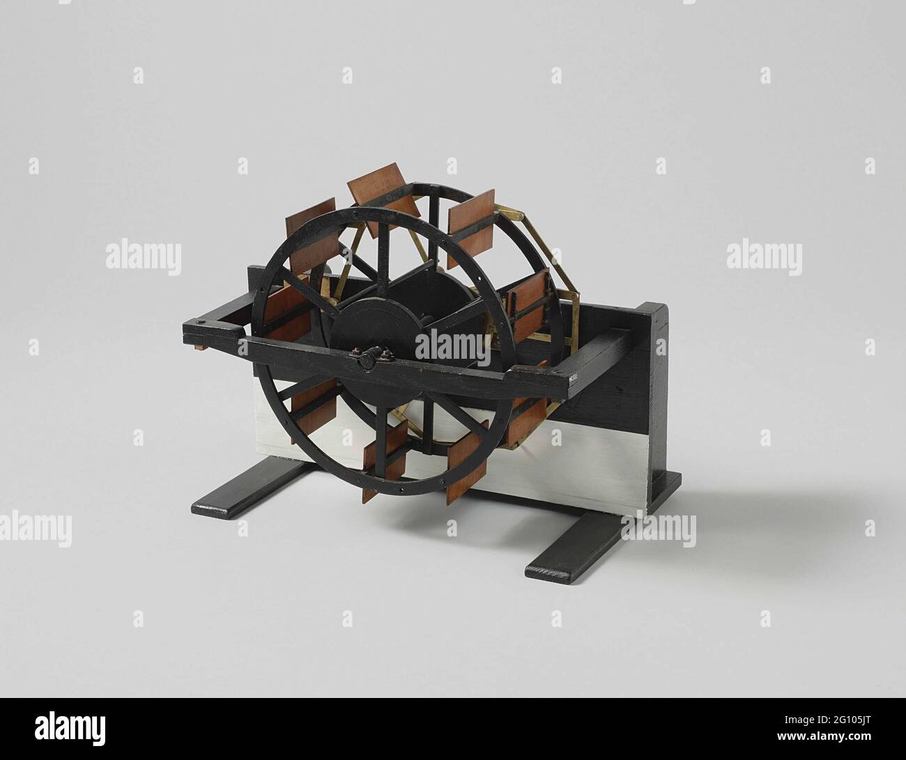 Model of A Paddle Wheel. Model of a scoop wheel with nine moving plates ...