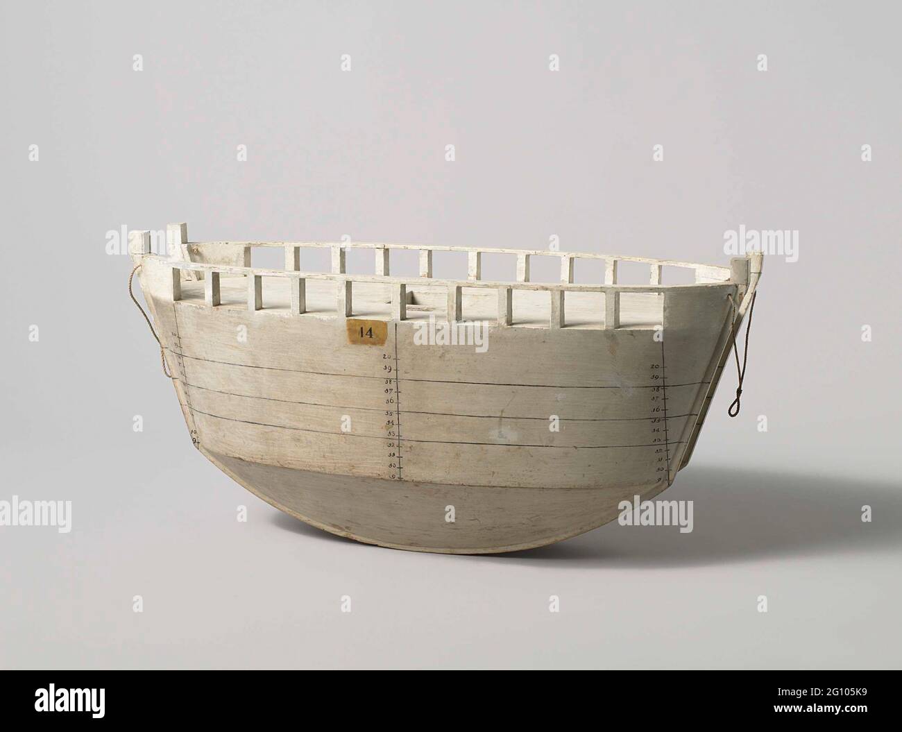 Model of A Caisson. Model of a ship door with double keel, white ...