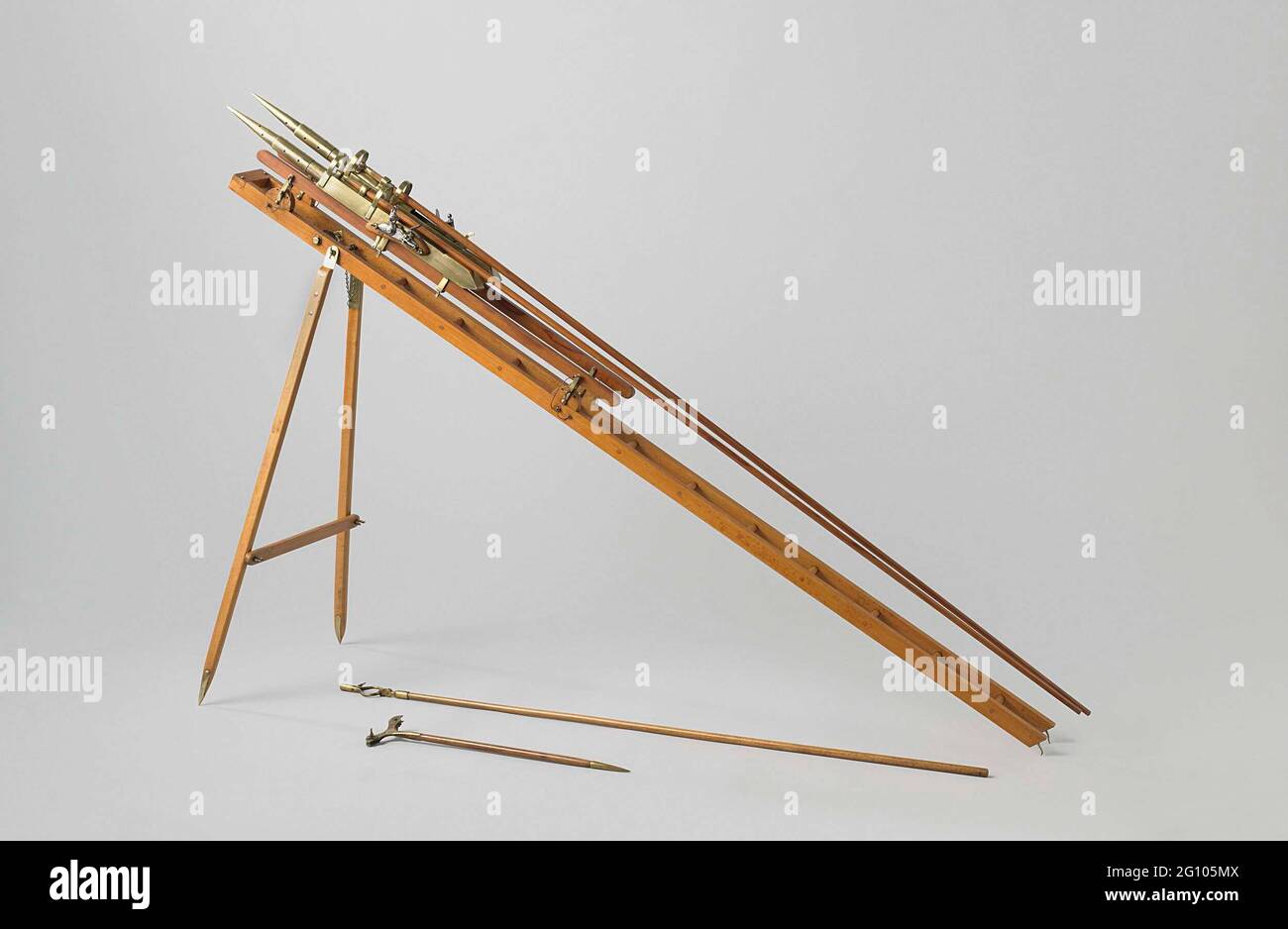 Model or Two Congreve Rockets with Launching Gear. Model of two fire ...