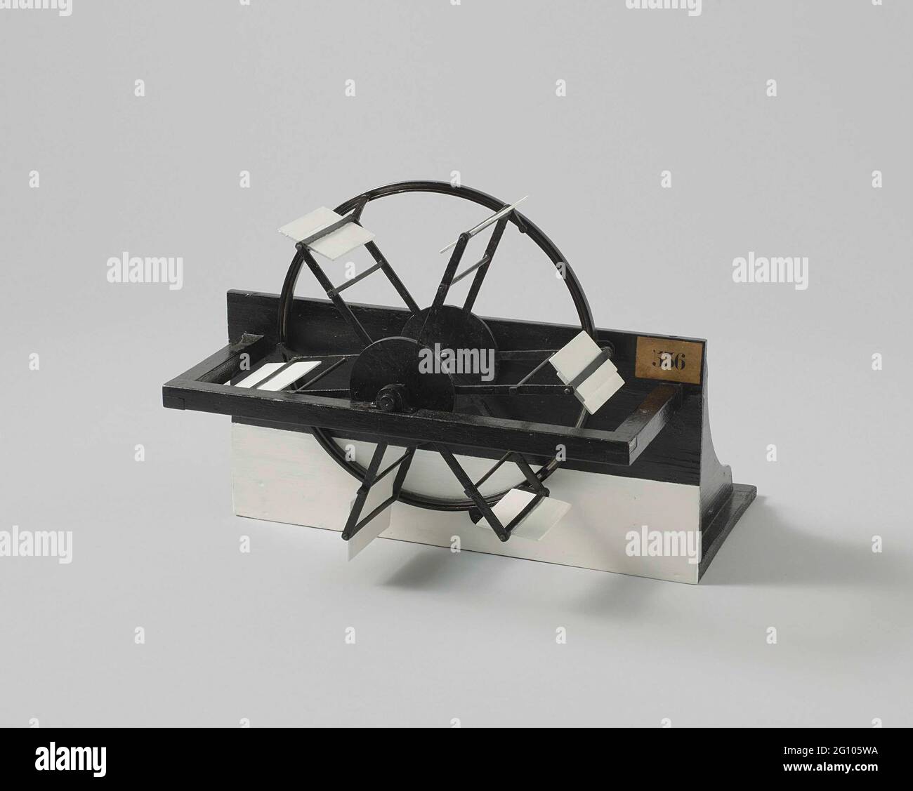 Model of A Paddle Wheel. Model of a scoop wheel with six moving plates ...