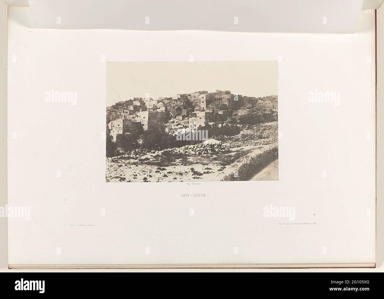 Gezicht op Betlehem (Beit-Lehem); Jerusalem. Study and photographic ...