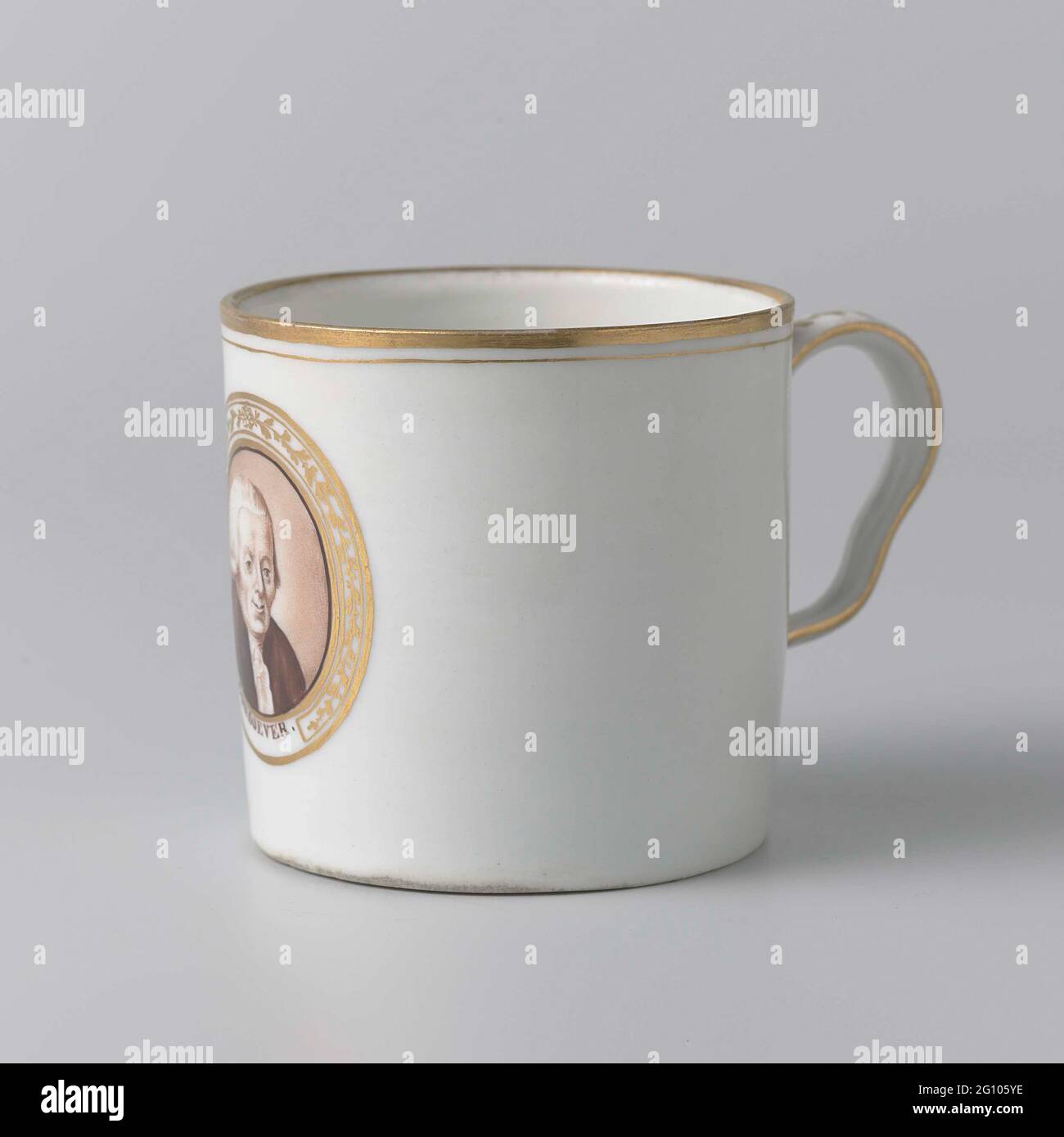 Cup with a portrait of the gold bank. Cup, one of a series of ten, part ...