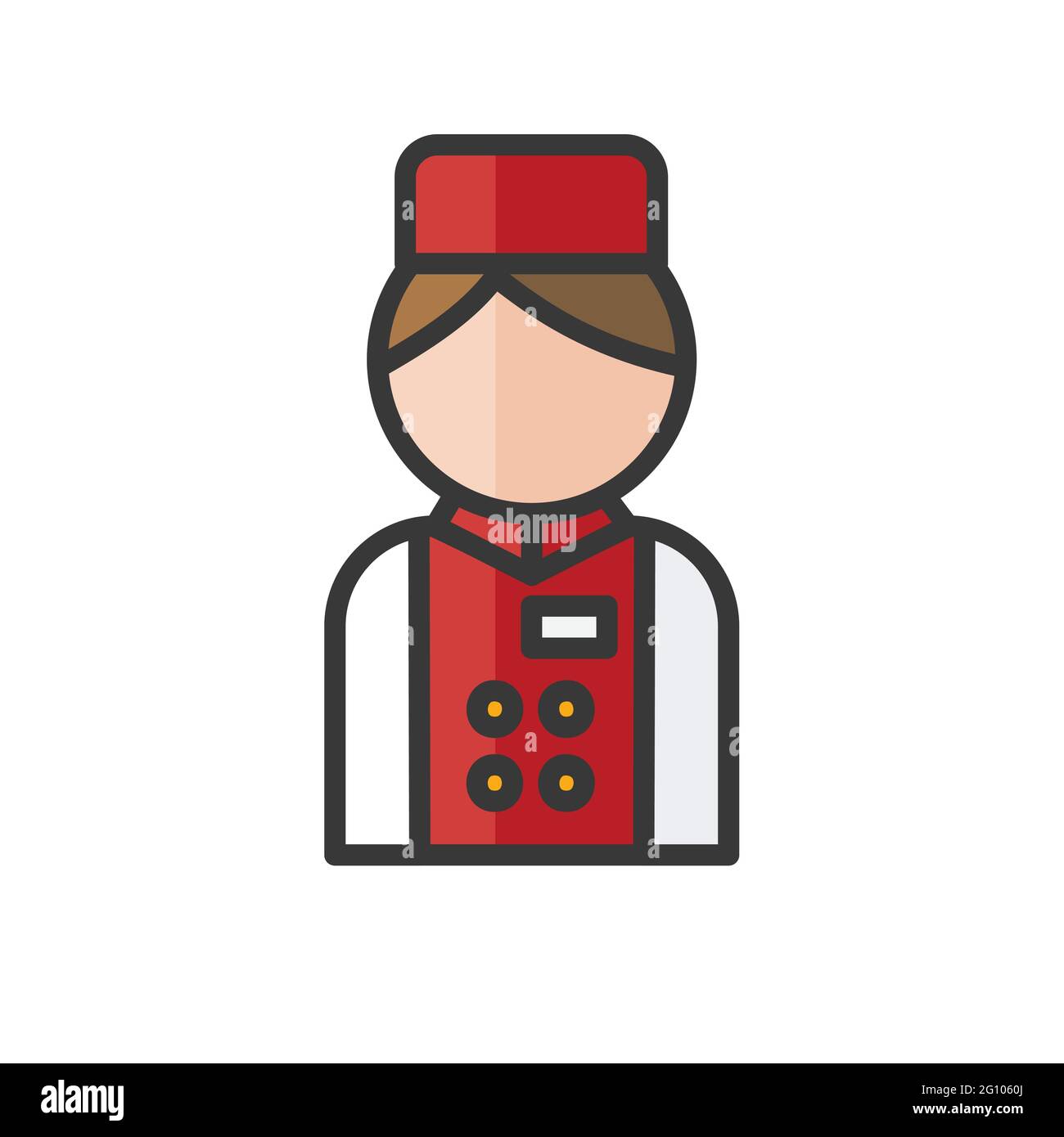 Bellboy avatar. Hotel worker. Profile user, person. People icon ...