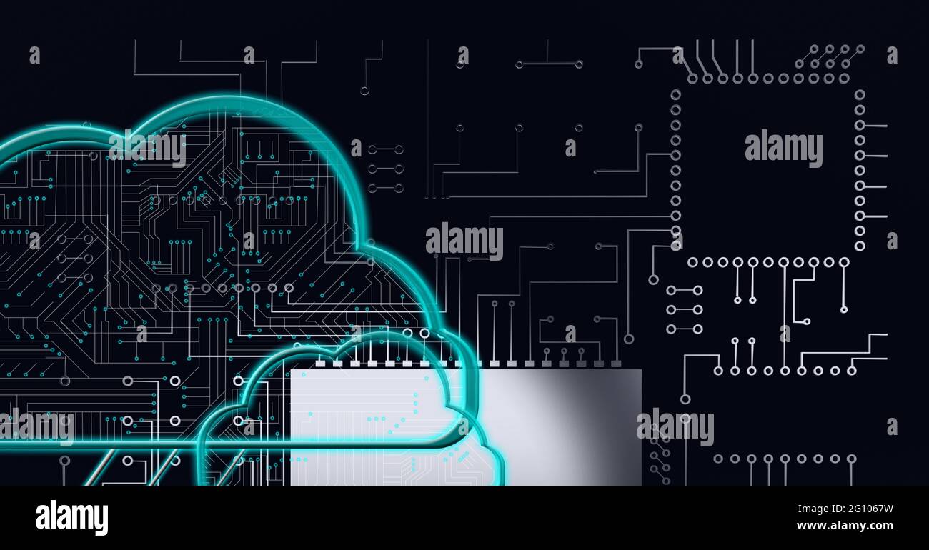 Digital network circuit illustration hi-res stock photography and ...
