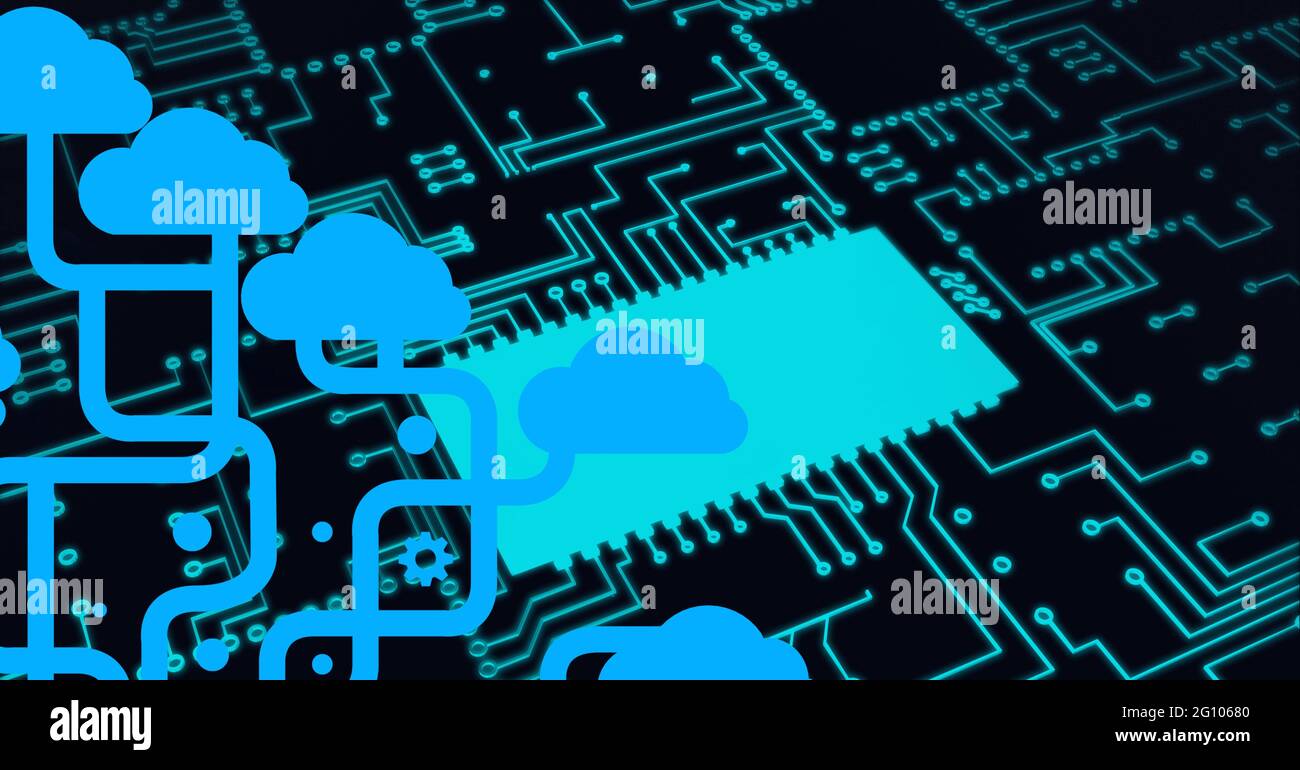 Digital network circuit illustration hi-res stock photography and ...