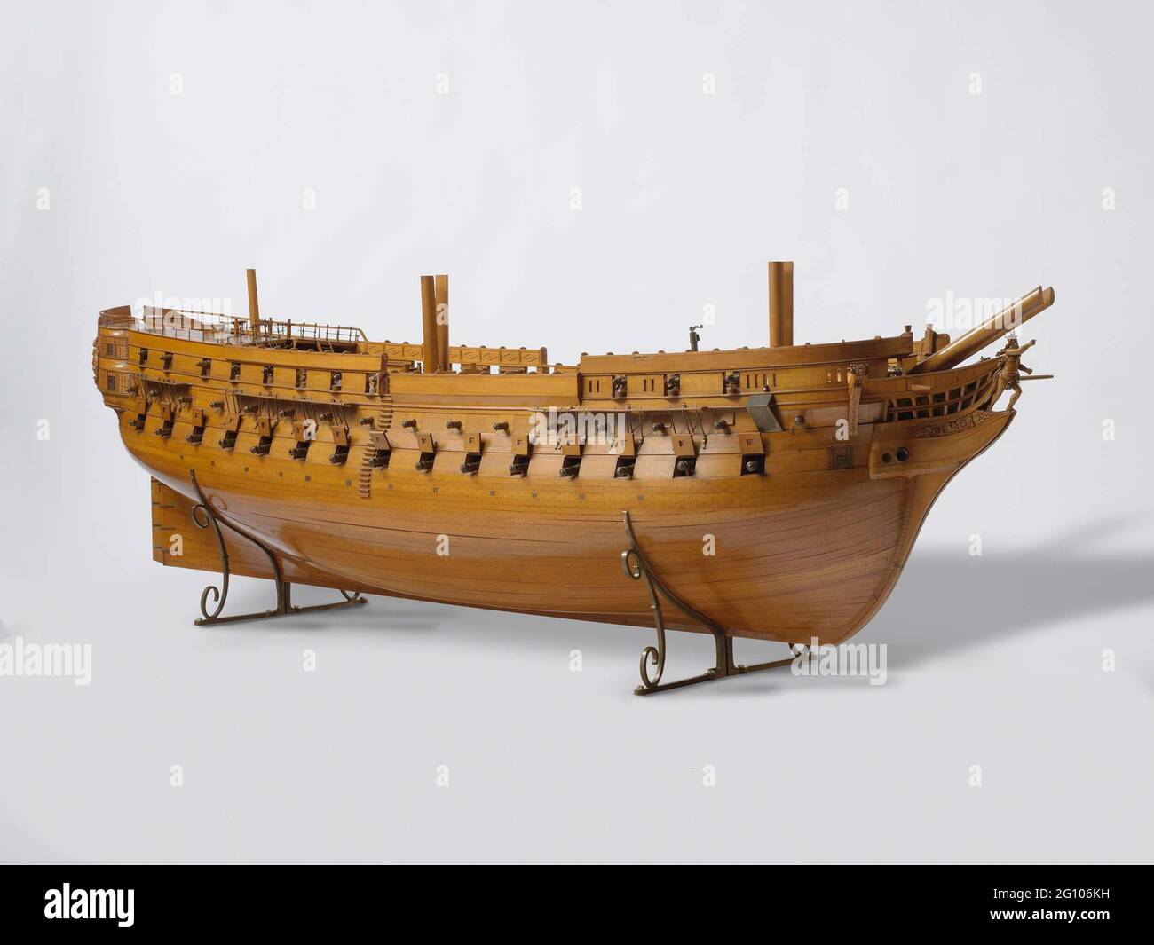 Model of the 84-gun ship of the line Neptunus. This exceptionally ...