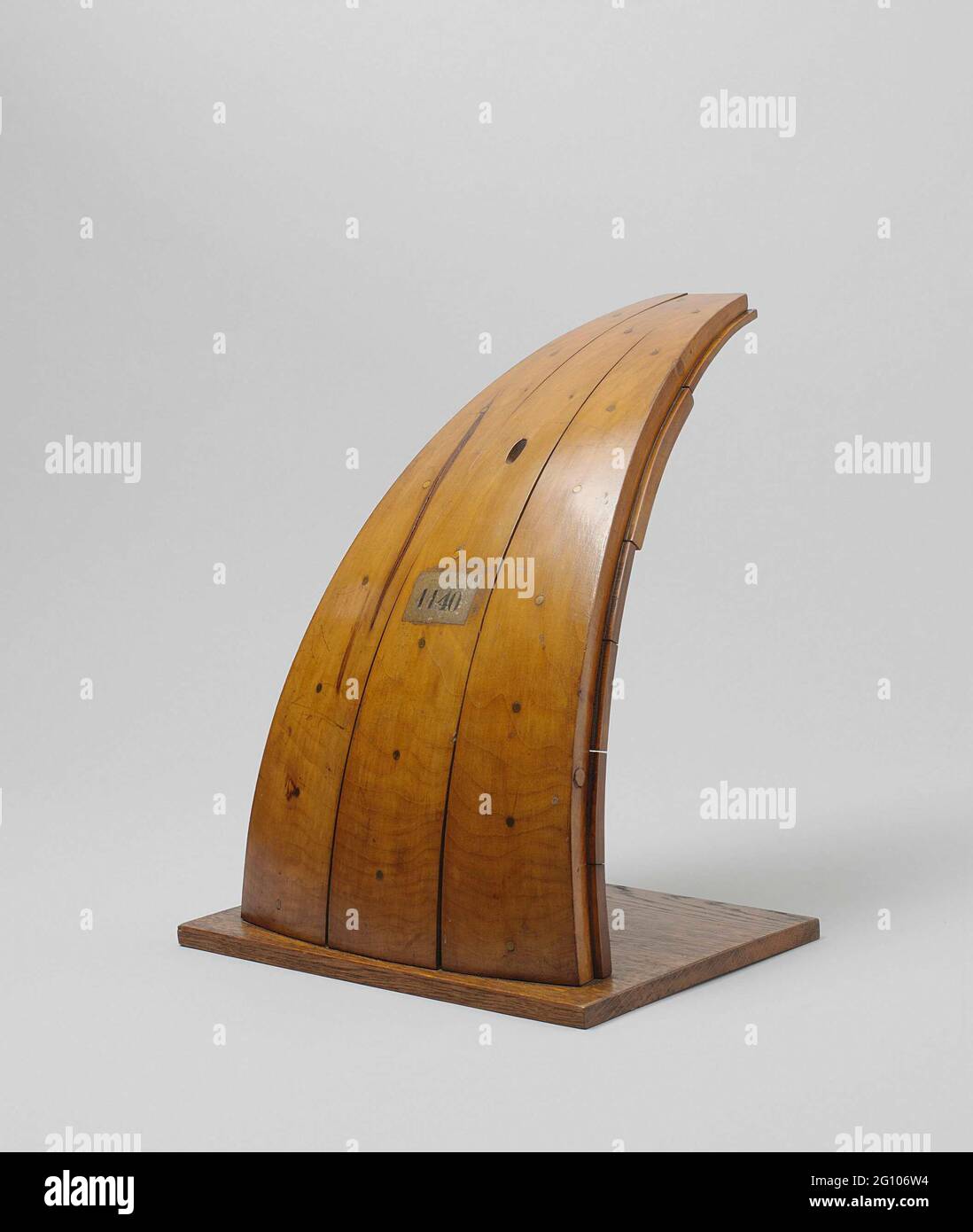 Model of a Section of an Armored Turret. Model of a part of a semi-ball ...