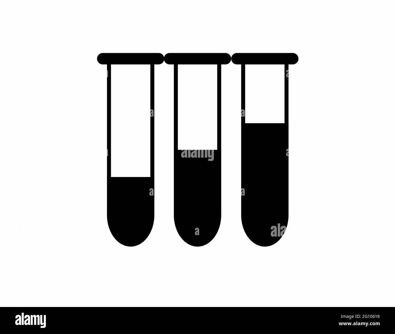 Test tubes or test vials for medicines or blood vector for logo, sign ...