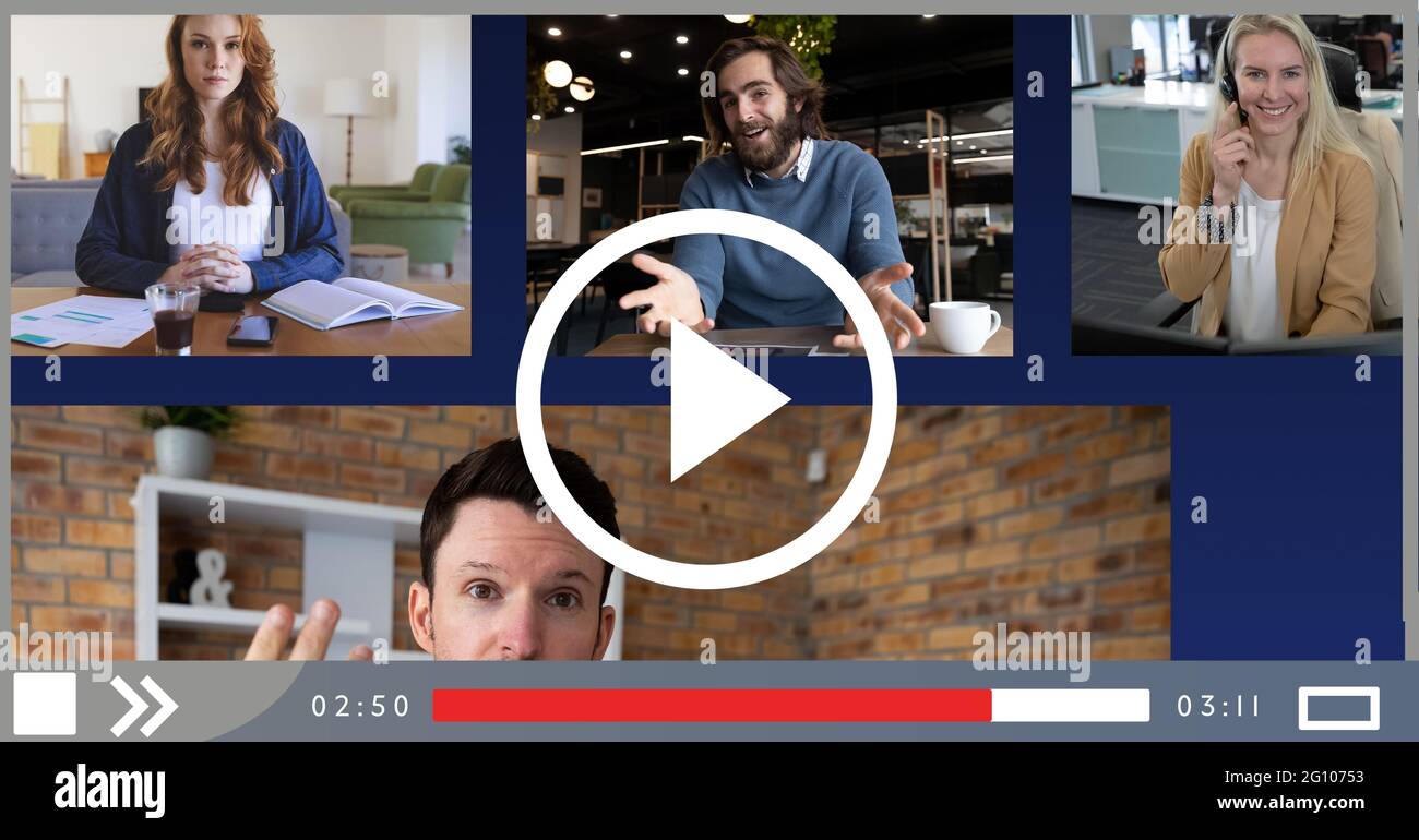 Group call screen hi-res stock photography and images - Alamy