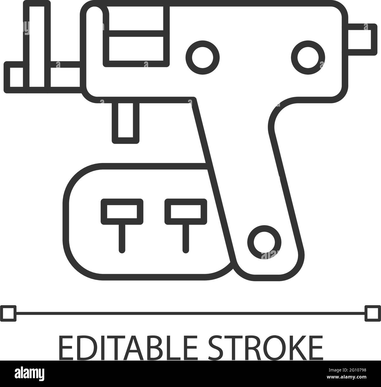 Piercing gun linear icon Stock Vector Image & Art - Alamy