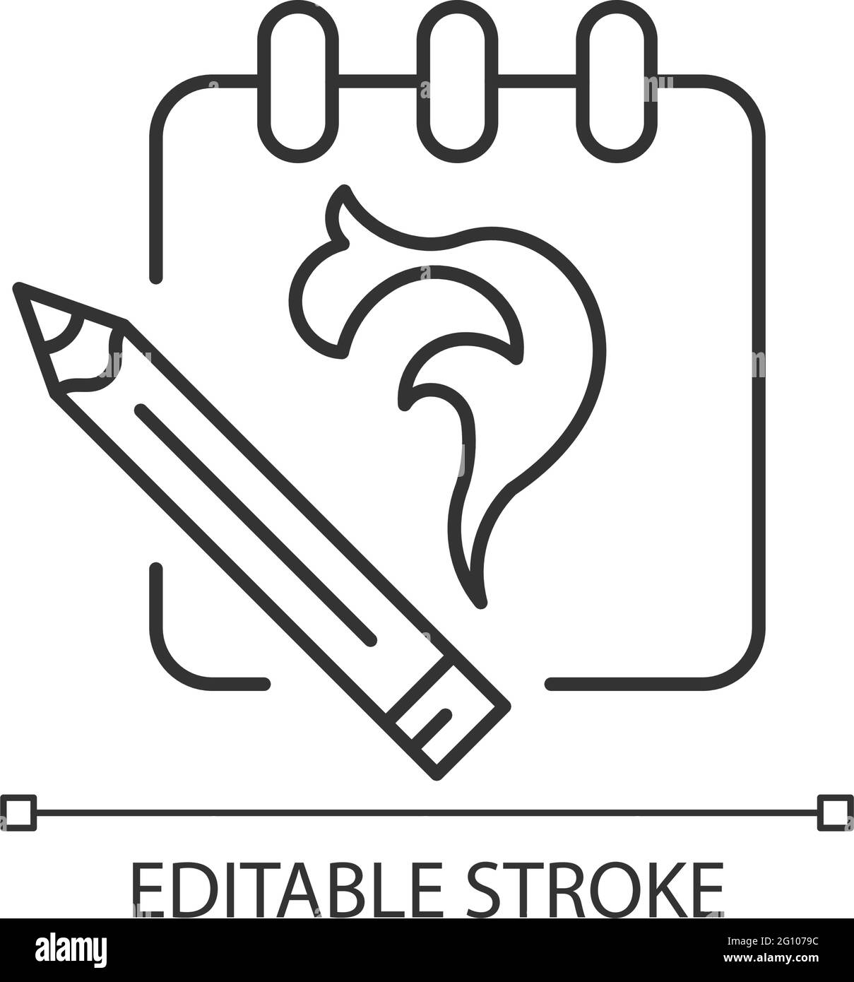 Sketch linear icon Stock Vector Image & Art - Alamy