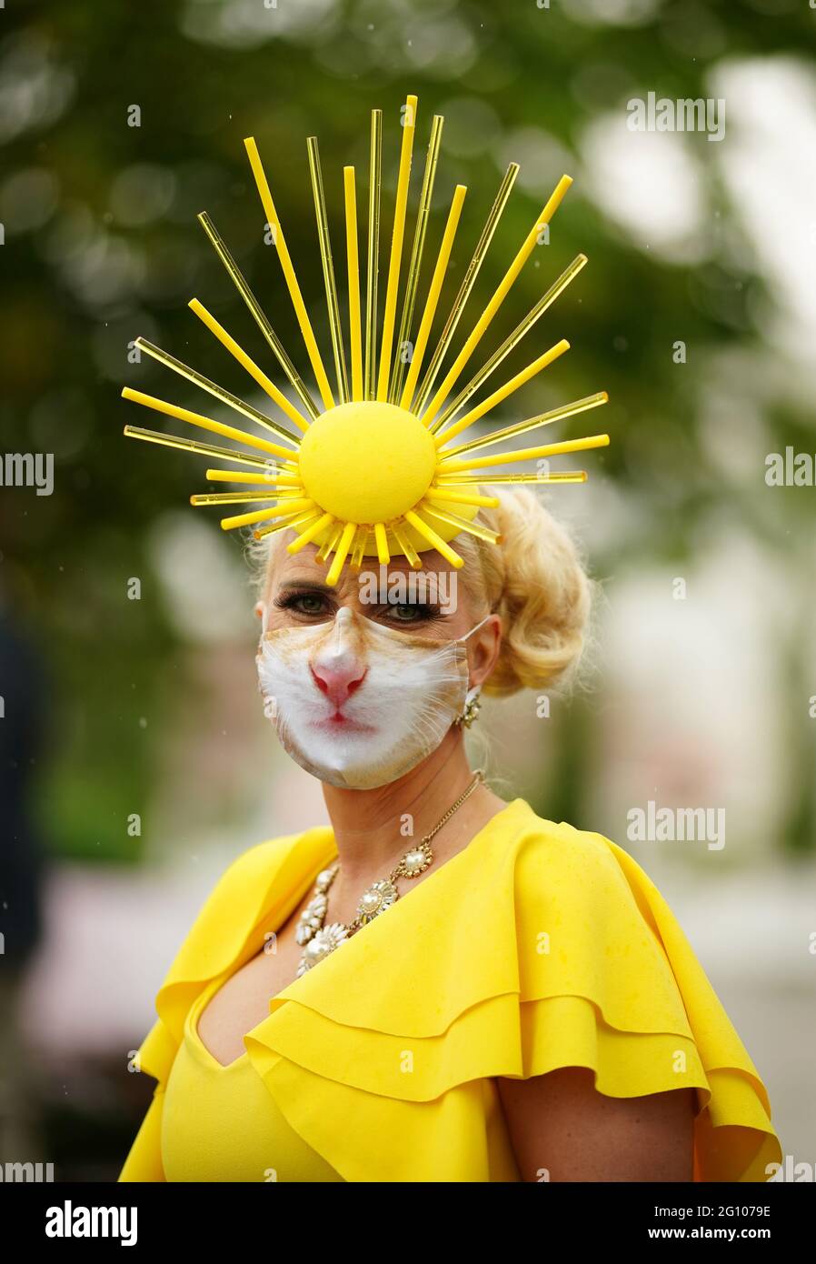 Racegoer Rachel Oates during day one of the Cazoo Derby Festival at ...