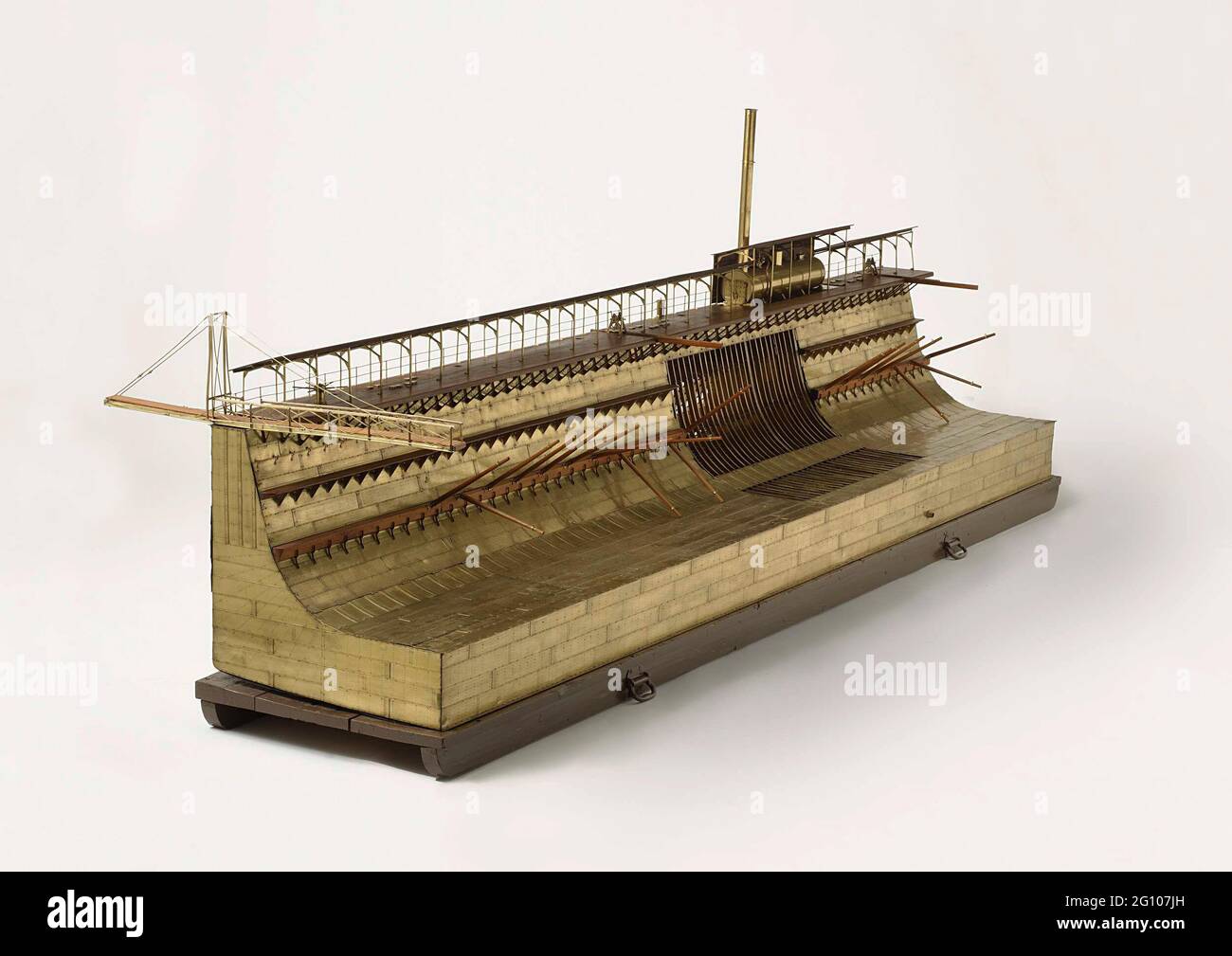 Model or Part of a Floating Dry Dock. The dock consisted of two halves ...
