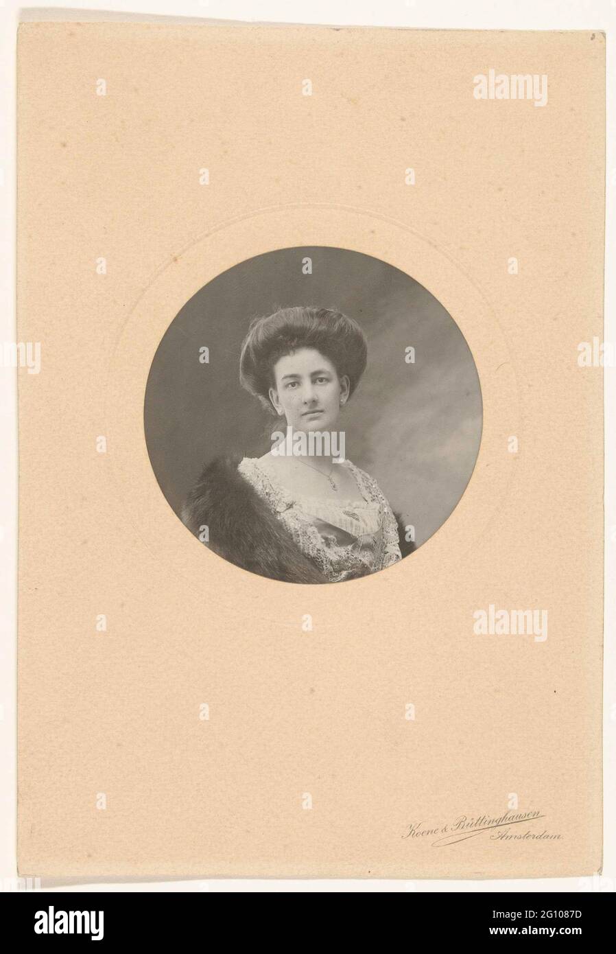 Round portrait of Ida van Braam; Ida v. Braam Stock Photo - Alamy