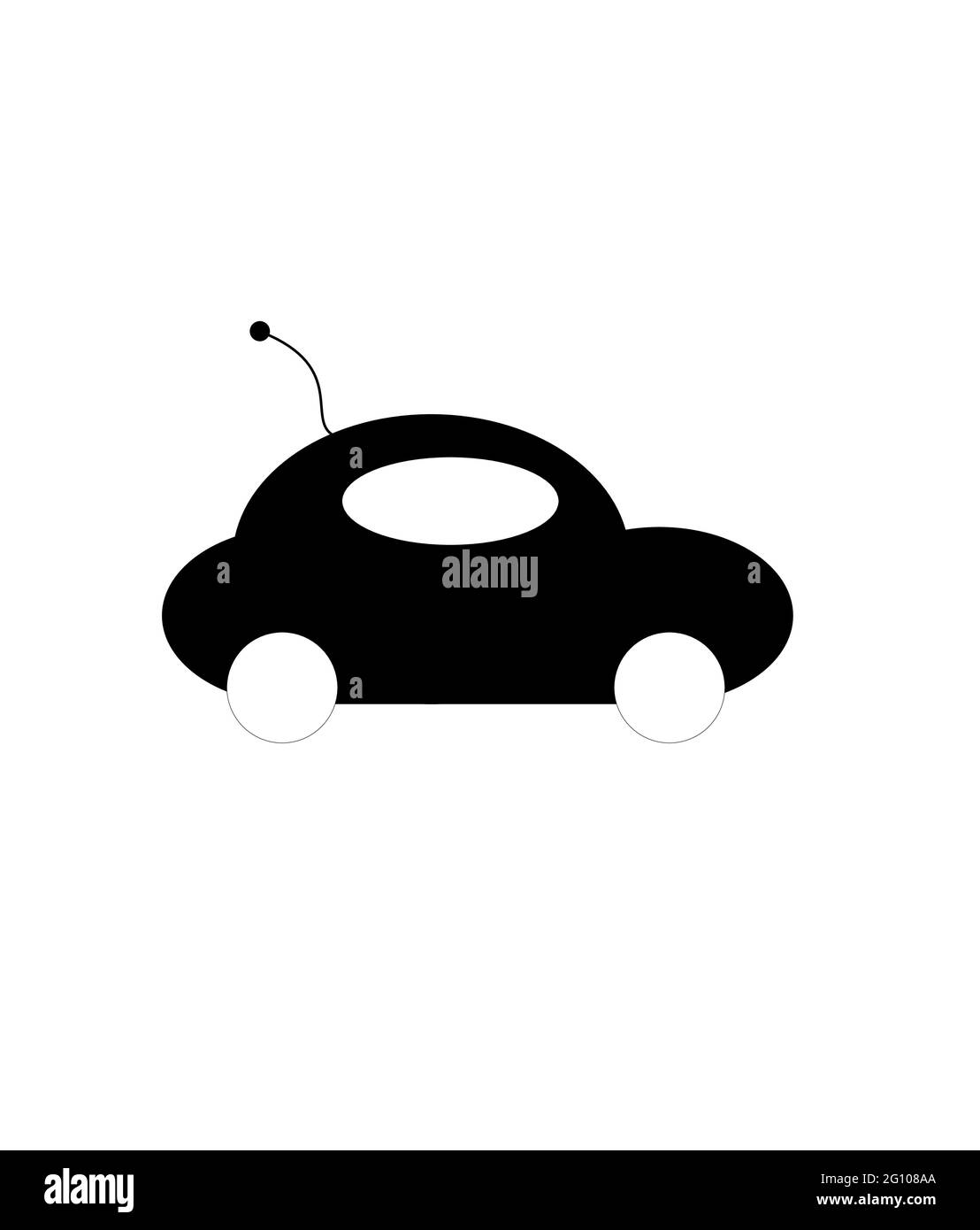 Toy car vector , isolated in black and white symbol Stock Vector Image ...