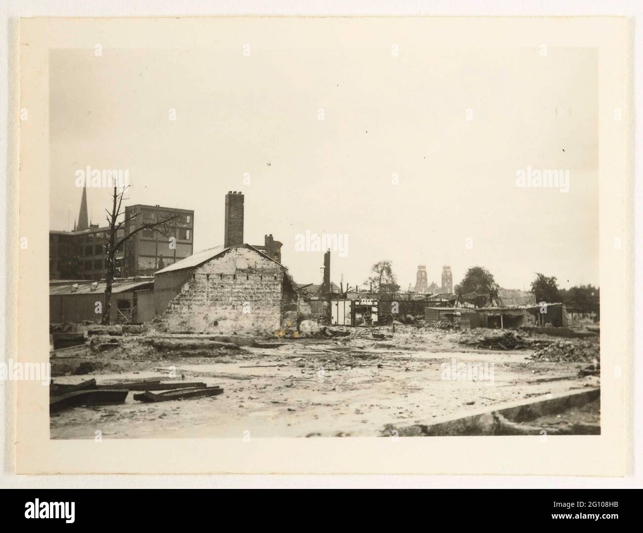 Bombed Rotterdam. Rotterdam a few months after the bombing. State on ...