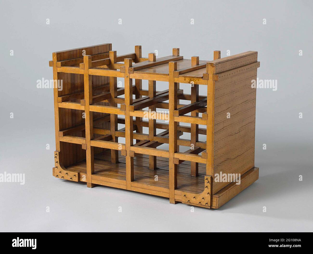 Model of The Construction of a Timber Ship. Model of the cross section ...