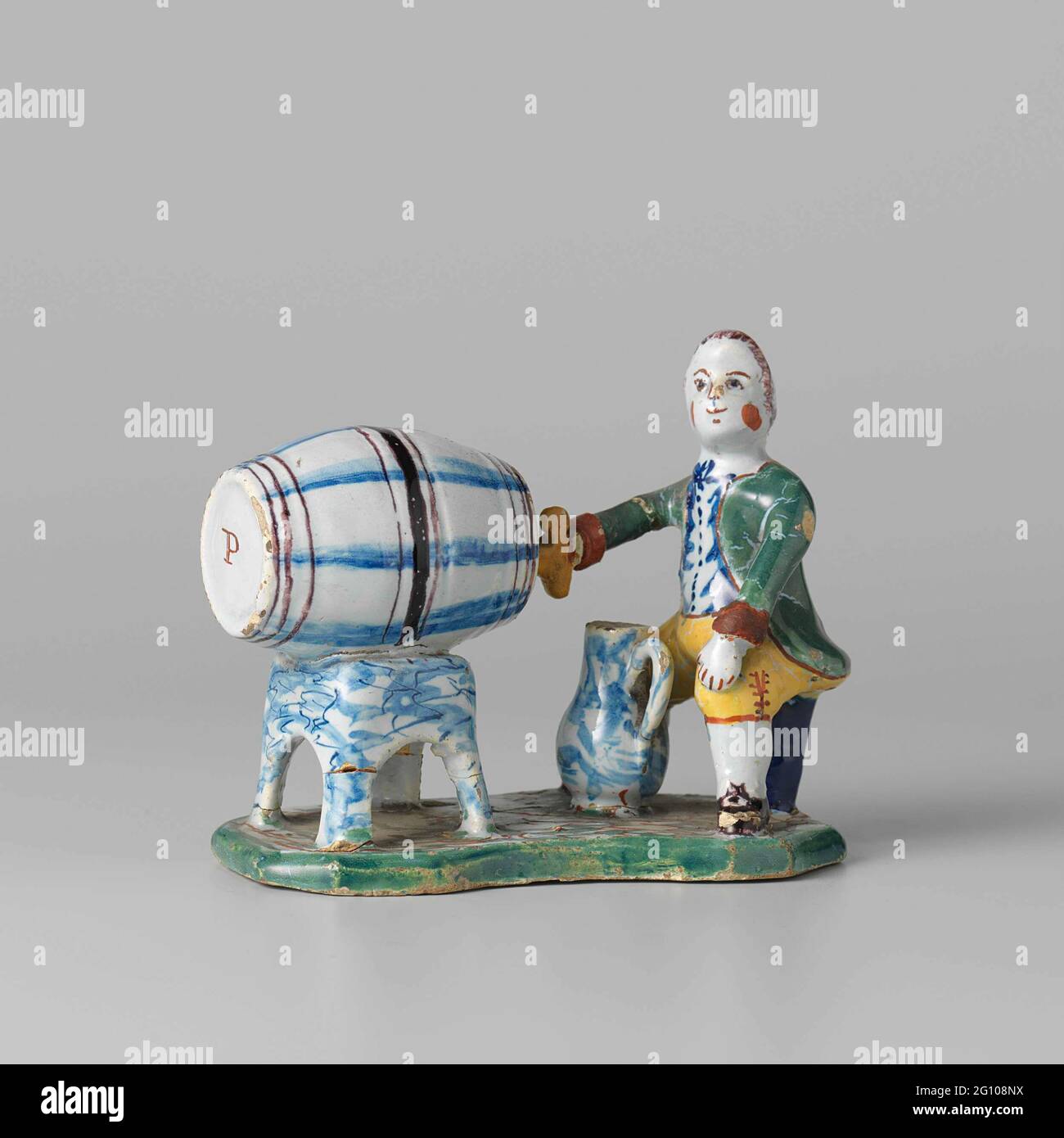 Man tapping from a vai barrel of faience. Man tapping at a ton of ...